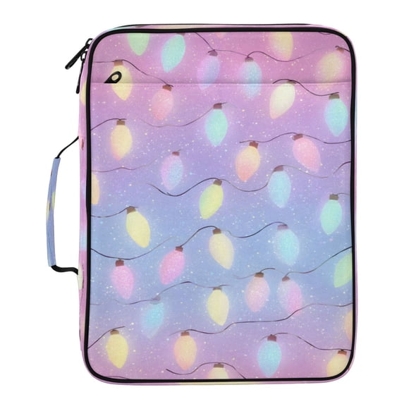 BZSMCE Christmas Lights Pattern Pattern Water-Resistant Filing Folder ...