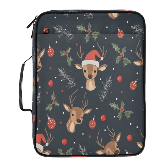 BZSMCE Christmas Reindeer Pattern Pattern Water-Resistant Filing Folder ...