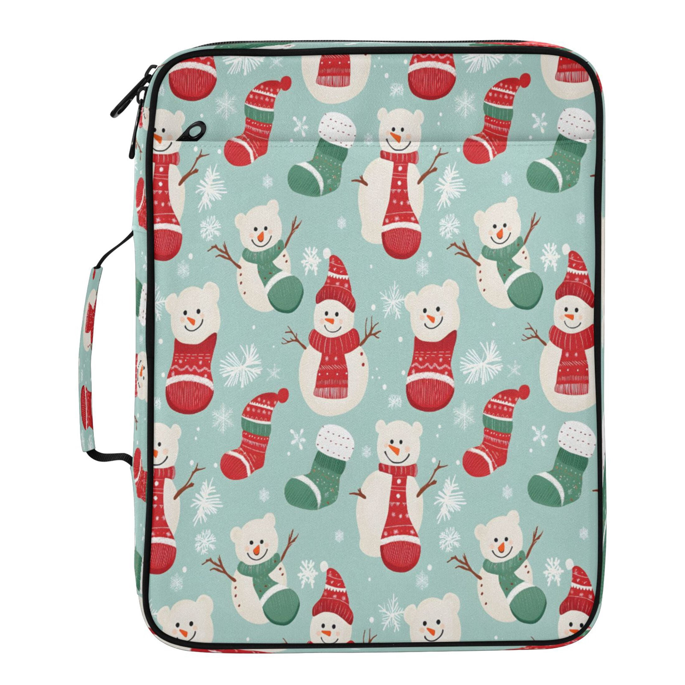 BZSMCE Christmas Sock Snowmen Pattern Pattern Water-Resistant Filing ...