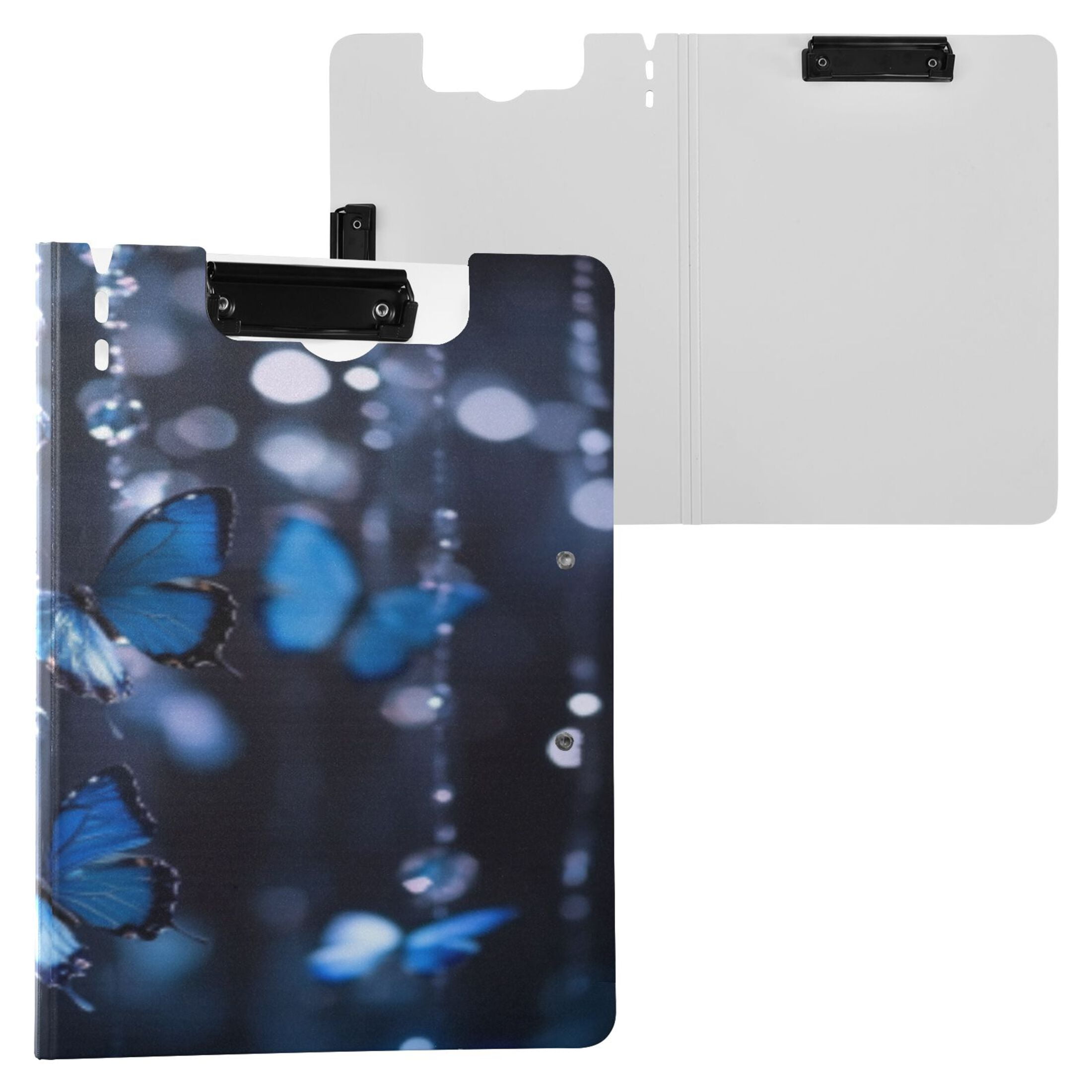 BZSMCE Clipboard Folder A4 Foldable Clipboards With Blue Butterflies ...