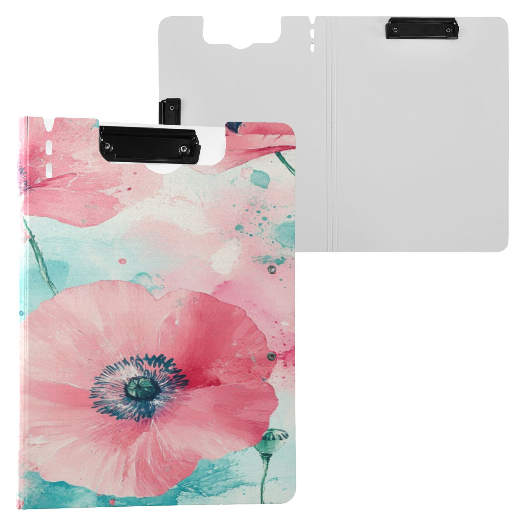 BZSMCE Clipboard Folder A4 Foldable Clipboards With Poppy Splash ...