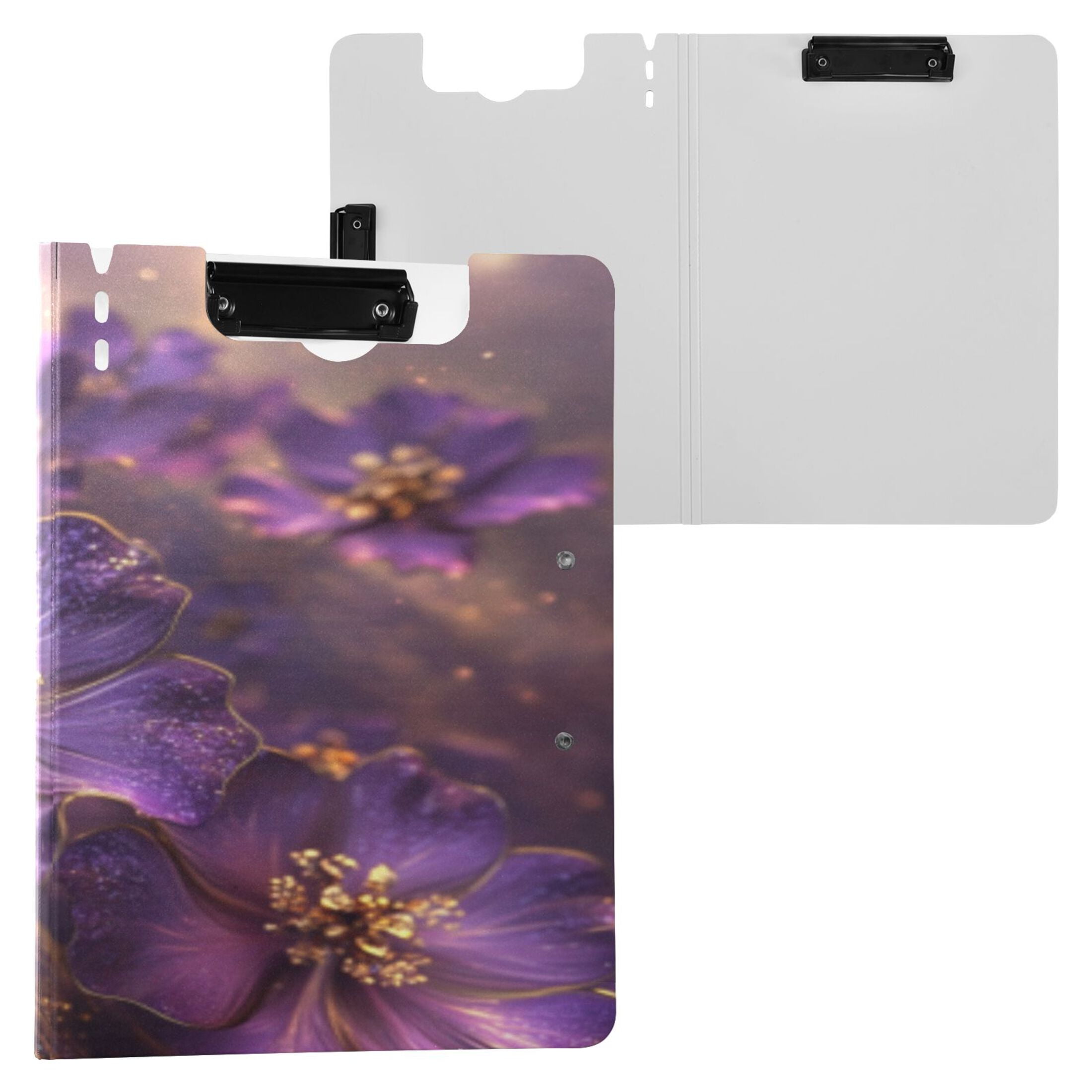 BZSMCE Clipboard Folder A4 Foldable Clipboards With Purple Petals Printed - Walmart.com