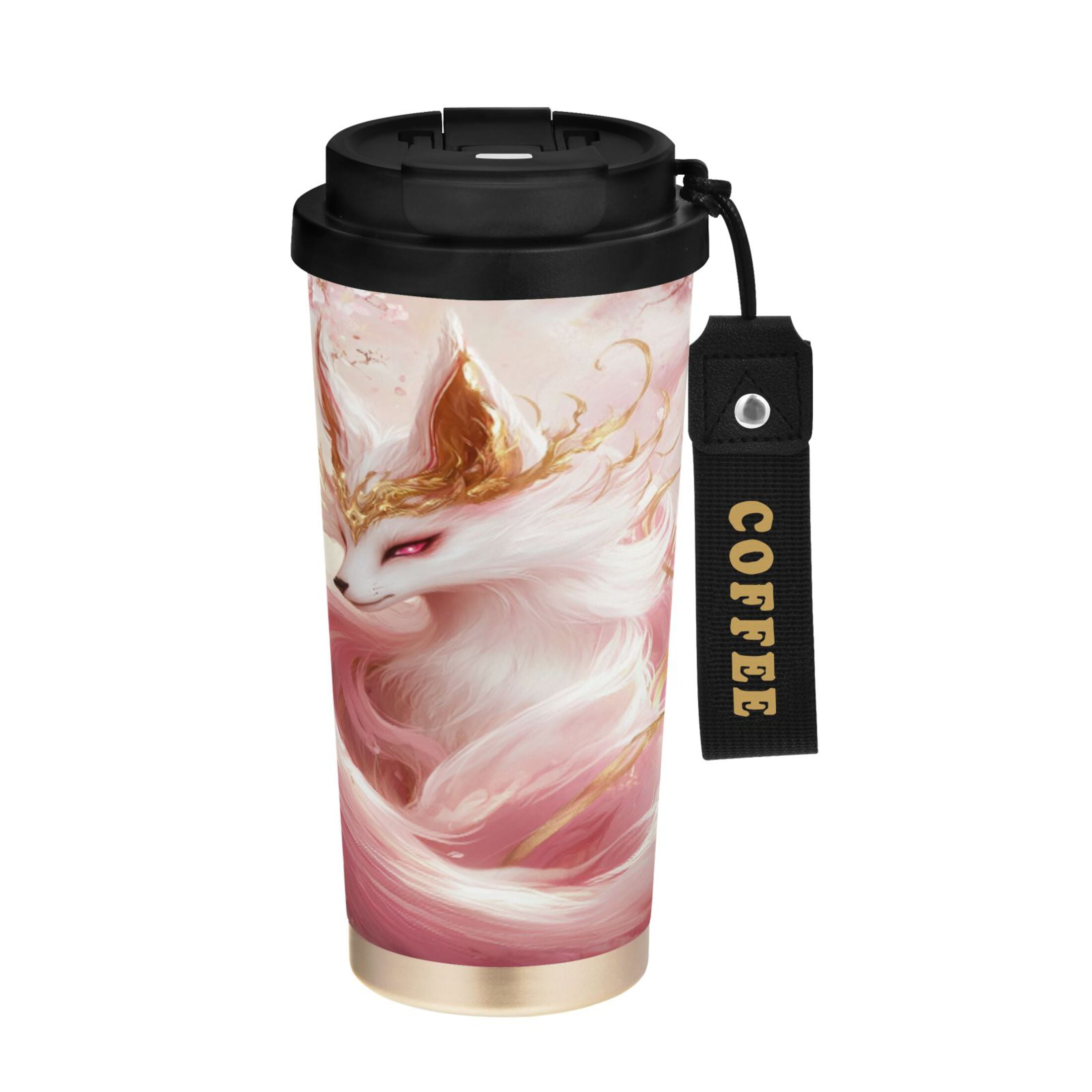 BZSMCE Coffe Bottles Stainless Steel Travel Mug With Fasshion Gilded ...