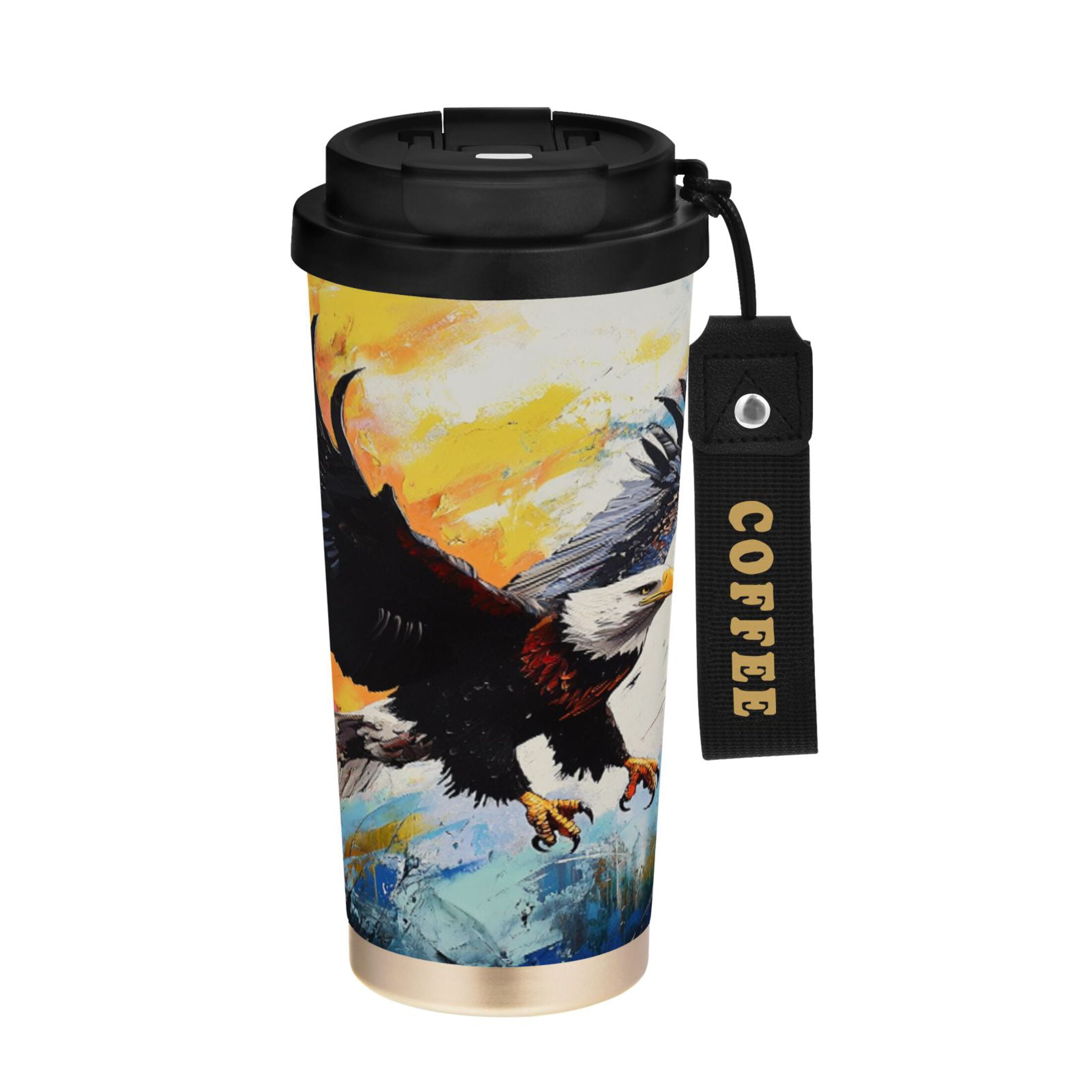 BZSMCE Coffe Bottles Stainless Steel Water Bottle With Fasshion Eagles ...