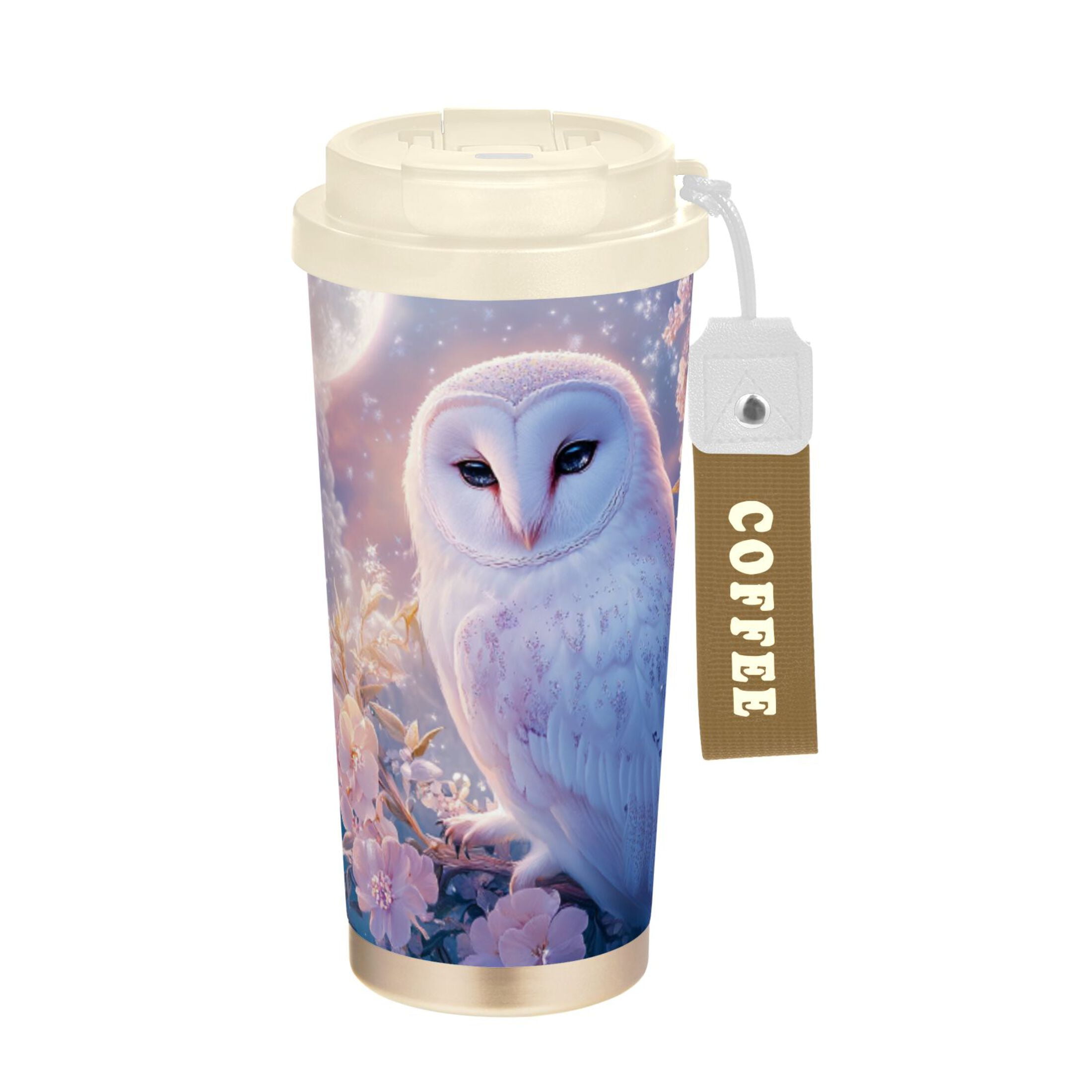 BZSMCE Coffe Bottles Stainless Steel Water Bottle With Fasshion Owl in ...