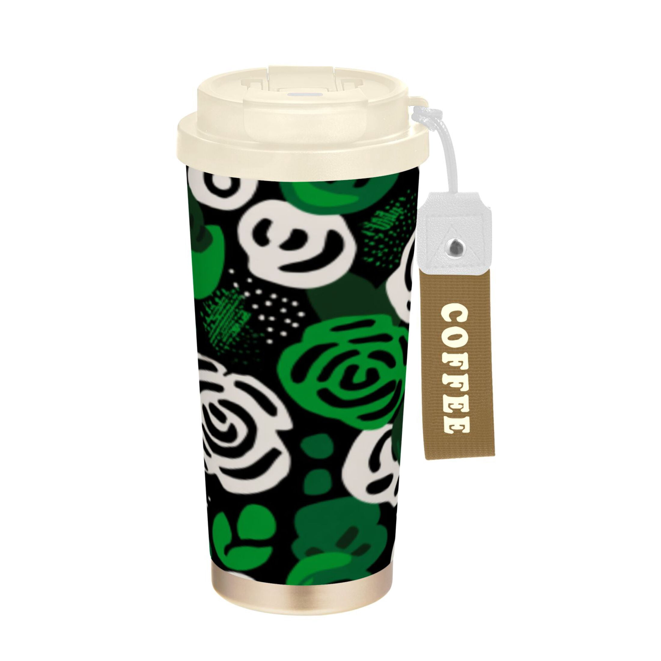 BZSMCE Coffe Bottles Stainless Steel Water Bottle in Emerald Rose ...