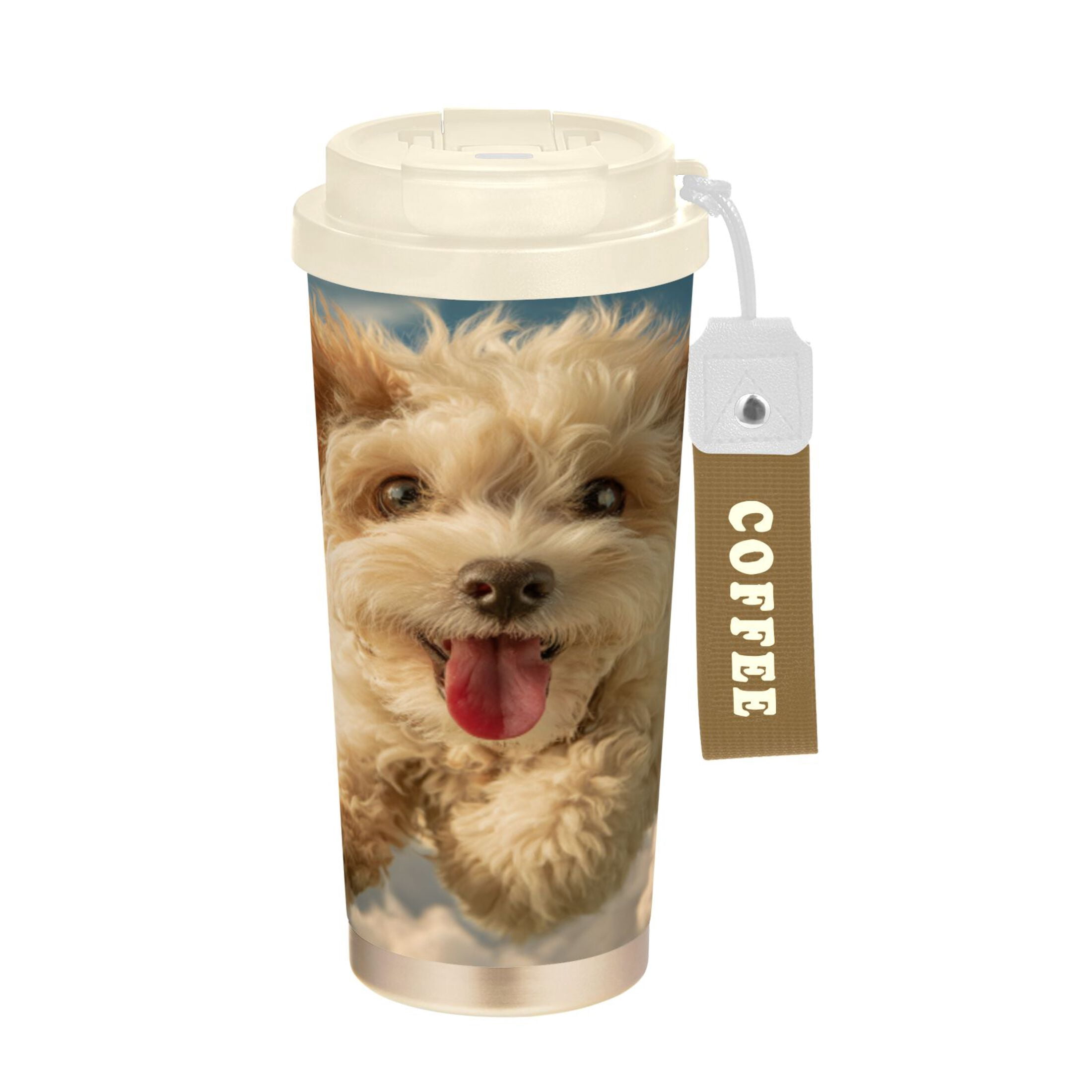 BZSMCE Coffe Bottles Stainless Steel Water Bottle in Fluffy Cloud Curly ...