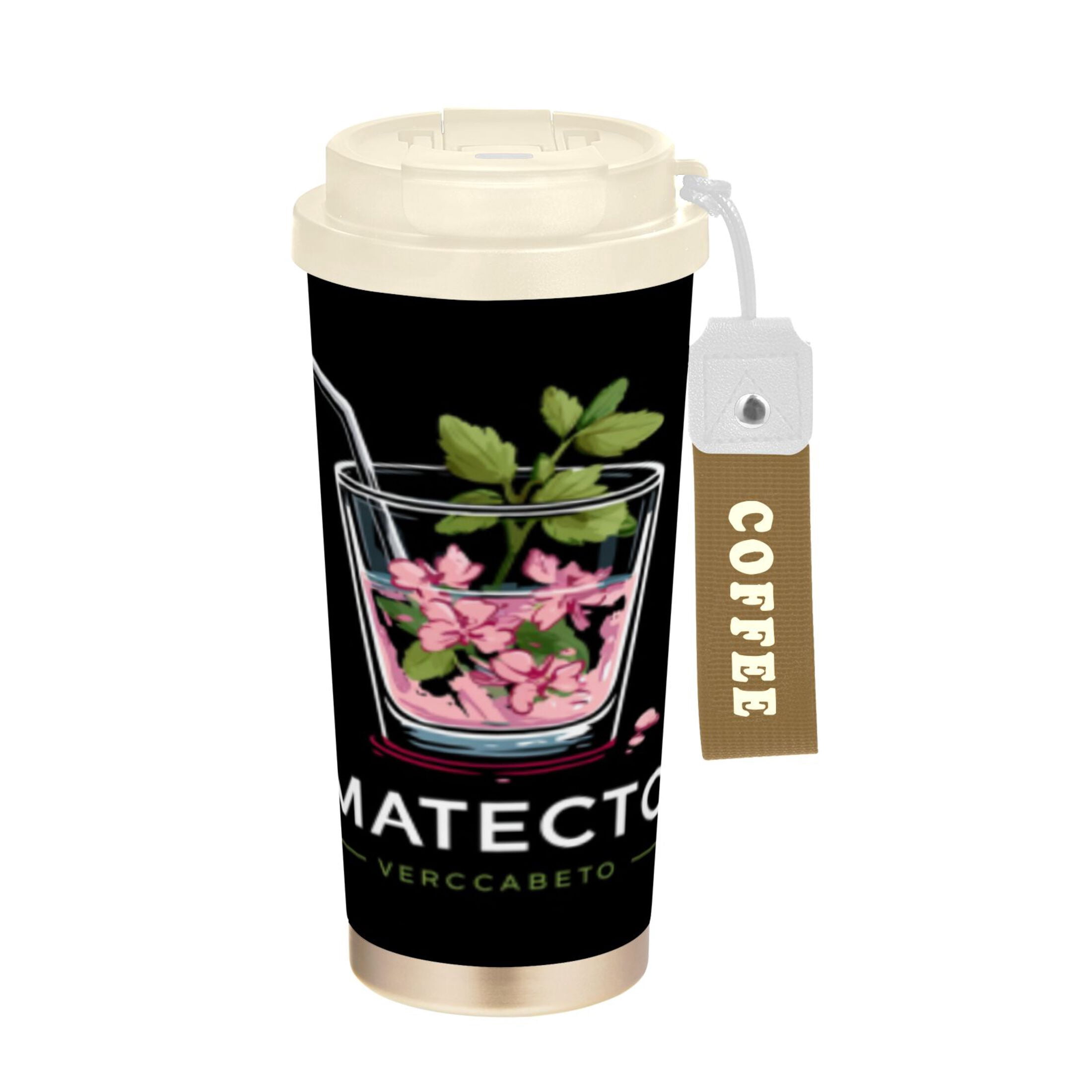 BZSMCE Coffe Bottles Stainless Steel Water Bottle in Mint & Flower ...