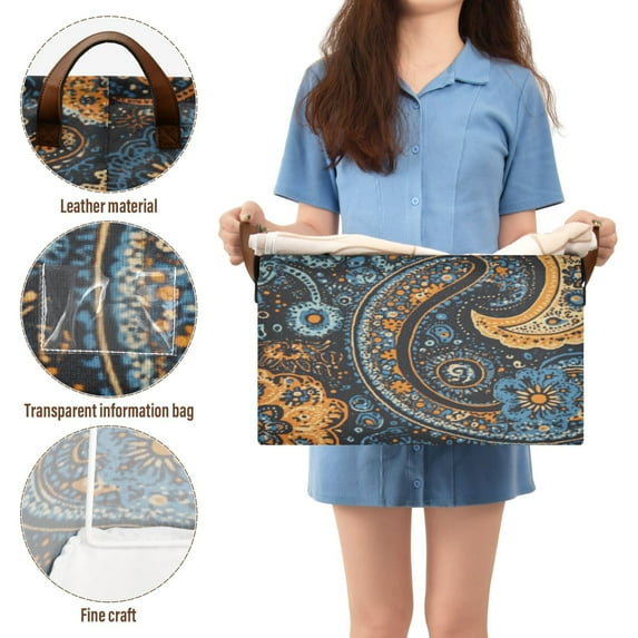 BZSMCE Collapsible Fabric Cube Storage Bins Colorfull Art Map Design ...