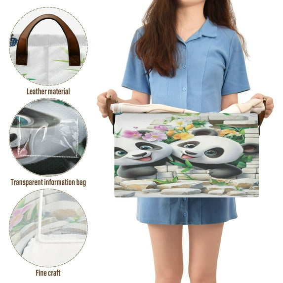 BZSMCE Collapsible Fabric Cube Storage Bins Cute Pandas Pattern Design ...