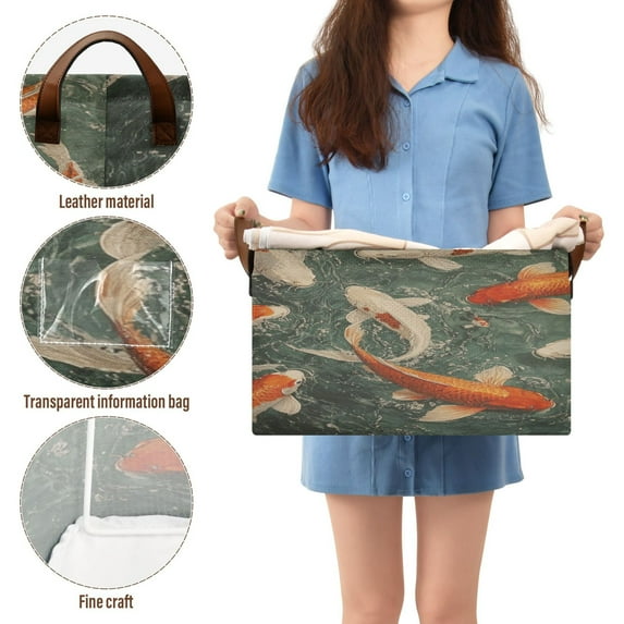 BZSMCE Collapsible Fabric Cube Storage Bins Painting Of Goldfish Play ...