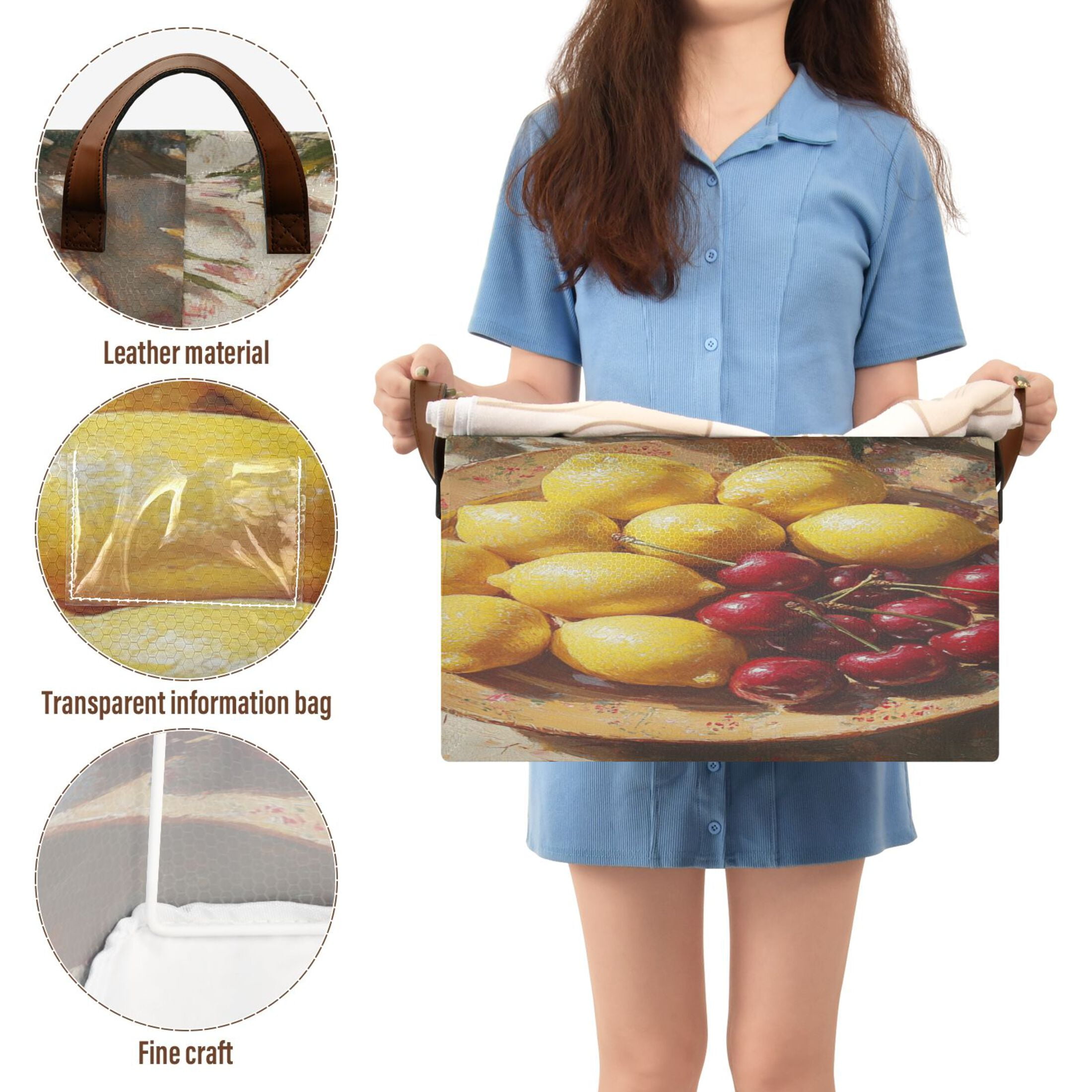 BZSMCE Collapsible Fabric Cube Storage Bins Sun and Lemon Design ...