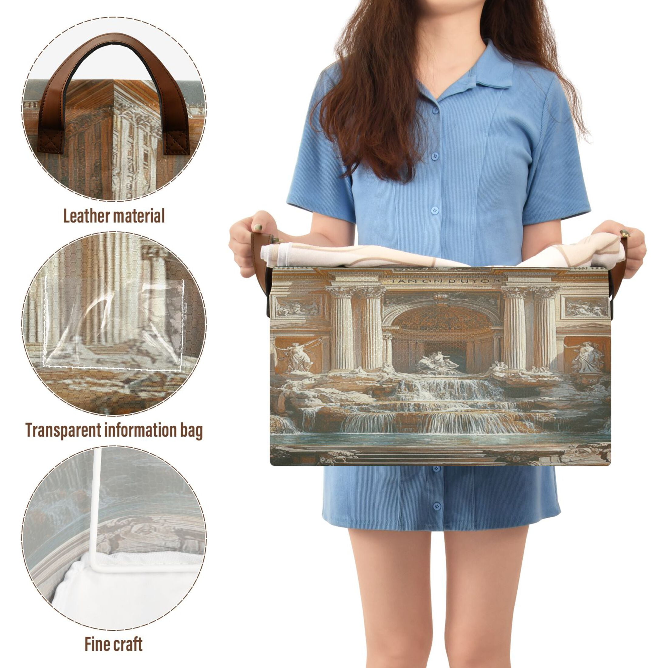 BZSMCE Collapsible Fabric Cube Storage Bins The Majestic Fountain ...