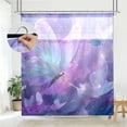 BZSMCE Color Butterfly Pattern Bathroom Shower Curtain Set with Hooks ...