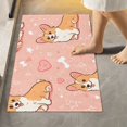 BZSMCE Corgi Love Pattern Pattern 2-Piece Non-Slip Absorbent Bathroom ...