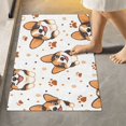 BZSMCE Corgi Paw Prints Pattern Pattern 2-Piece Non-Slip Absorbent ...