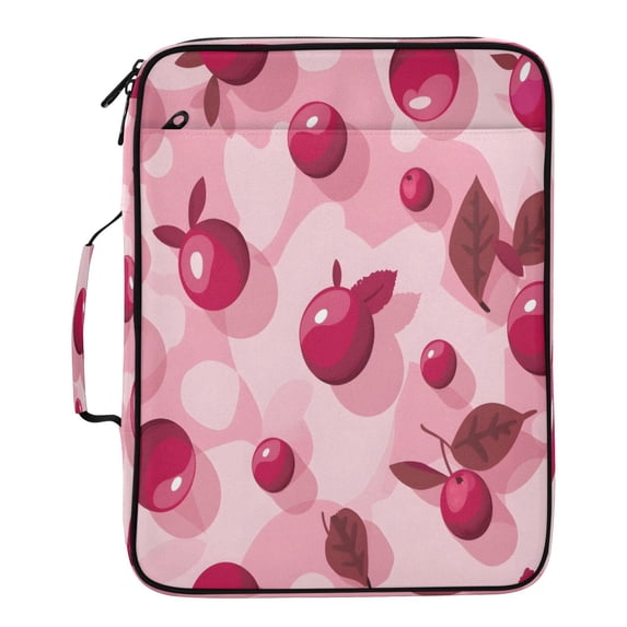 BZSMCE Cranberry Pattern Pattern Water-Resistant Filing Folder Binder ...