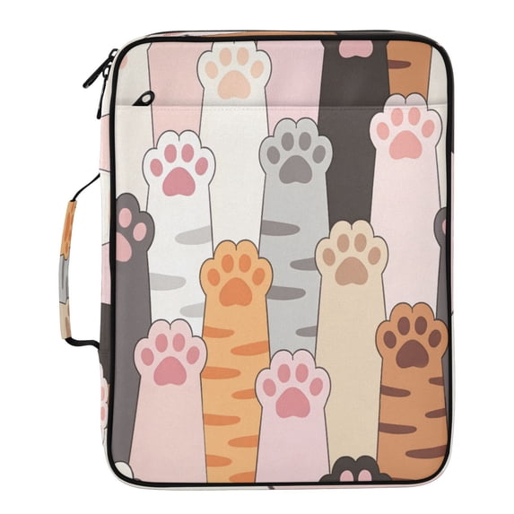 BZSMCE Cute Paw Prints Pattern Water-Resistant Filing Folder Binder ...