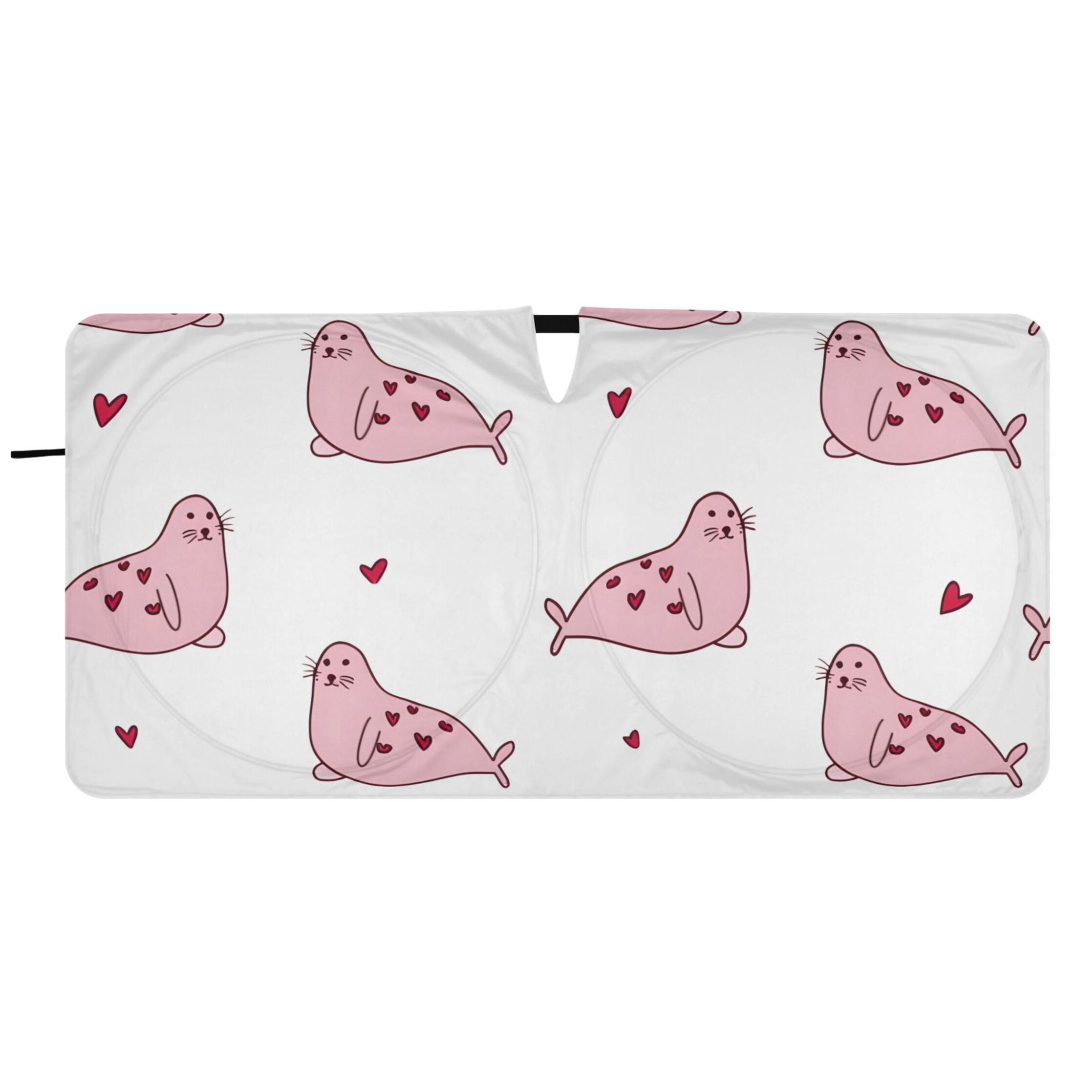 BZSMCE Cute Seal Pink Pattern Shade Foldable UV Protection for Car SUV ...