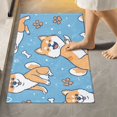 BZSMCE Cute Shiba Inu and Line Art Drawing Of Paws and Bones Pattern 2 ...