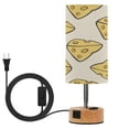 BZSMCE Cute Yellow Cheese Printed 3 Color Touch Control Table Lamp ...