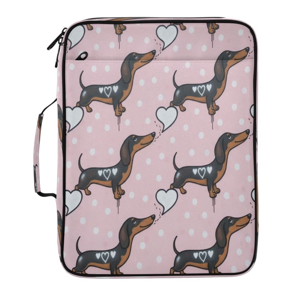 BZSMCE Dachshund Dogs Hearts Pattern Water-Resistant Filing Folder ...