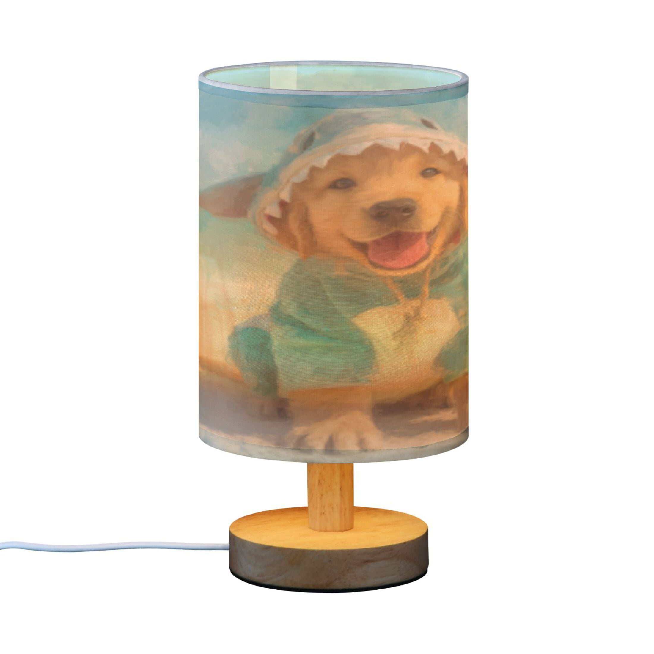 BZSMCE Decor Bedside Table Lamp Shark Cloaked Pup Printed - Walmart.com