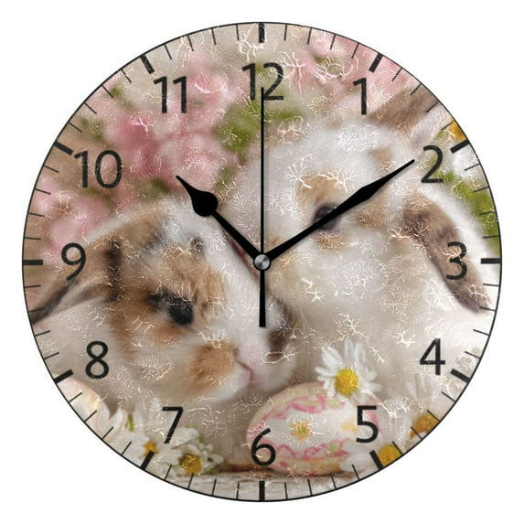 BZSMCE Decorative Wall Clock Size：25cm Pink Love Pattern - Walmart.com