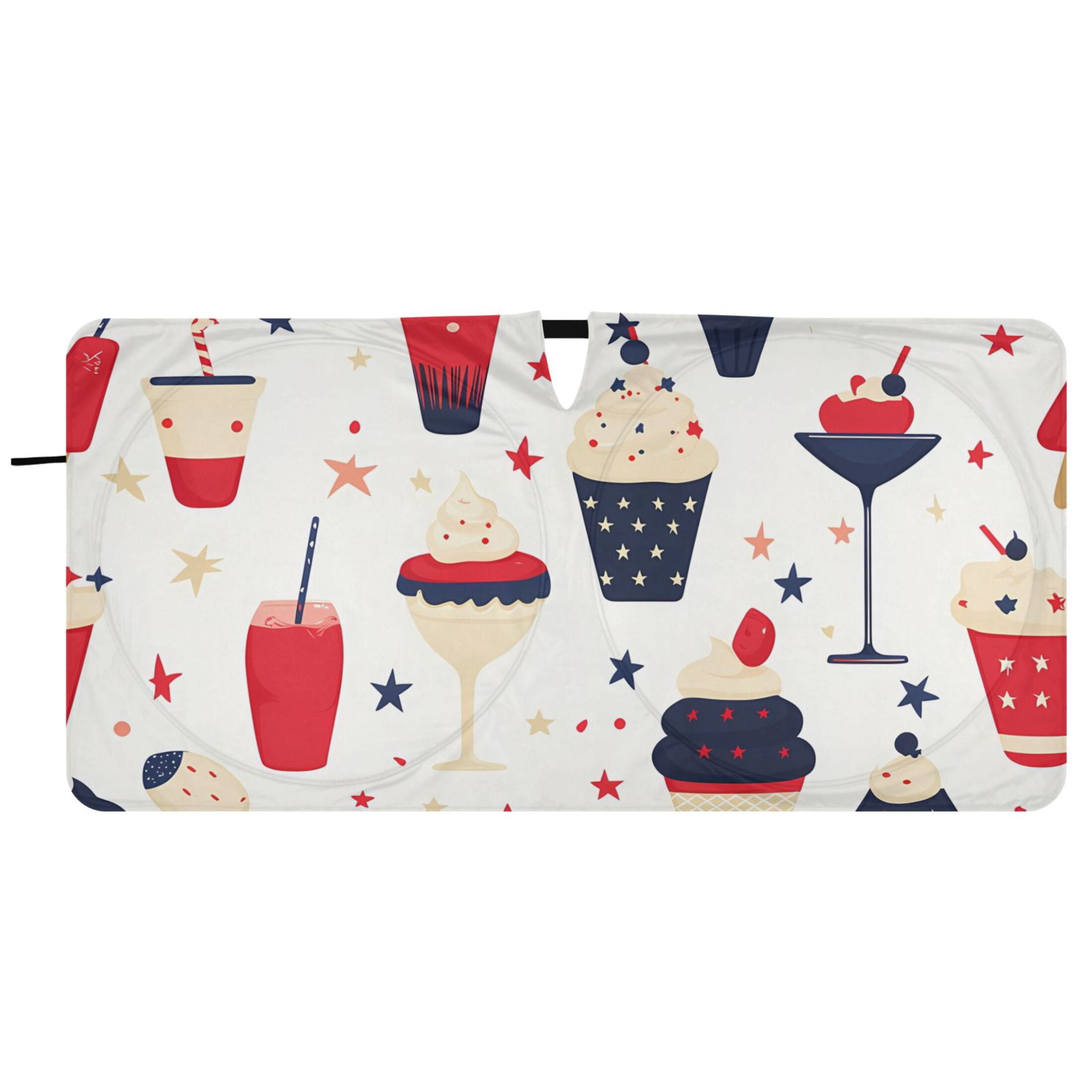 BZSMCE Dessert Ice Cream Star Pattern Shade Foldable UV Protection for ...