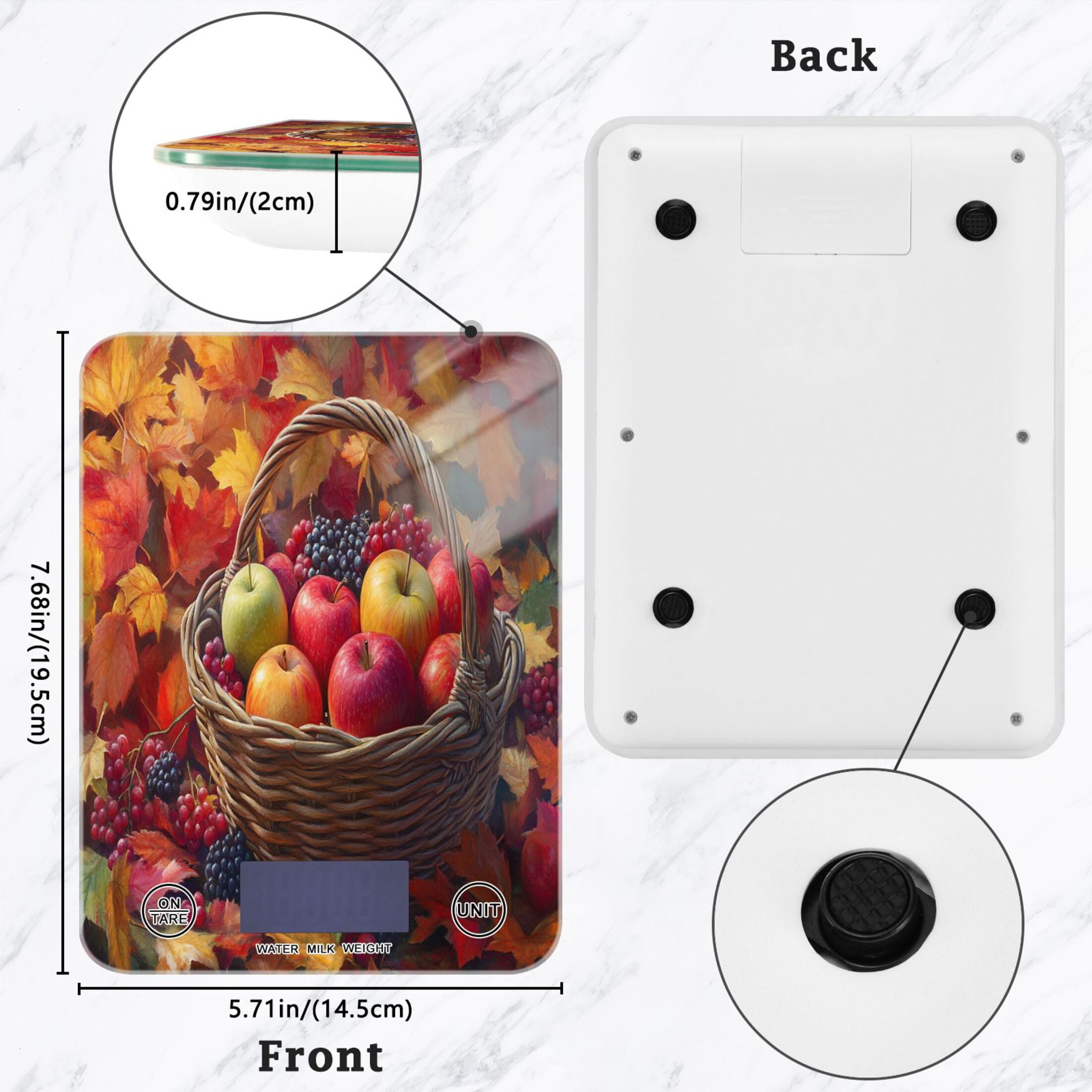 BZSMCE Digital Food Scale Kitchen Scales Creatively Basket Of Fruits ...