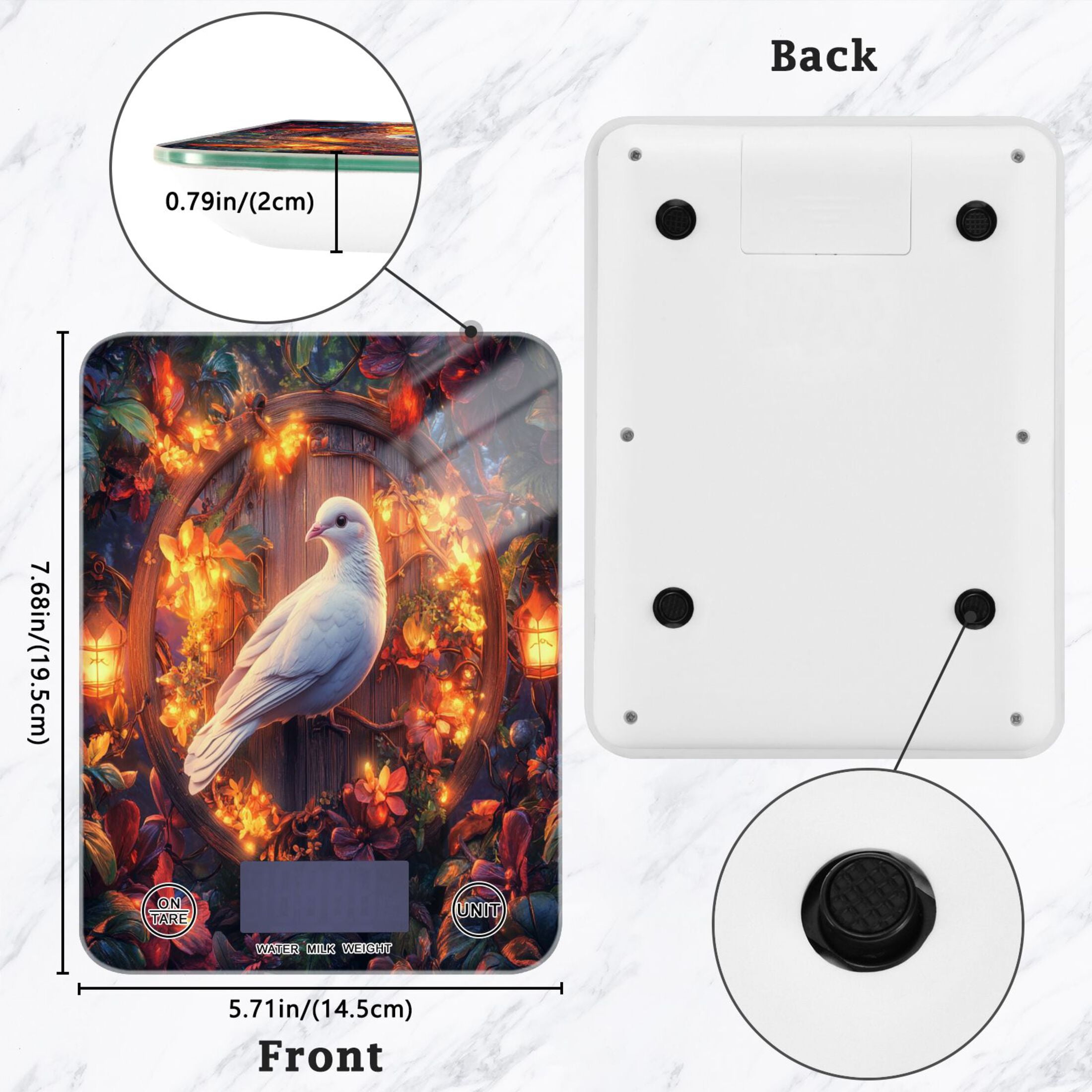 BZSMCE Digital Food Scale Kitchen Scales Creatively Dove Of Dreams ...