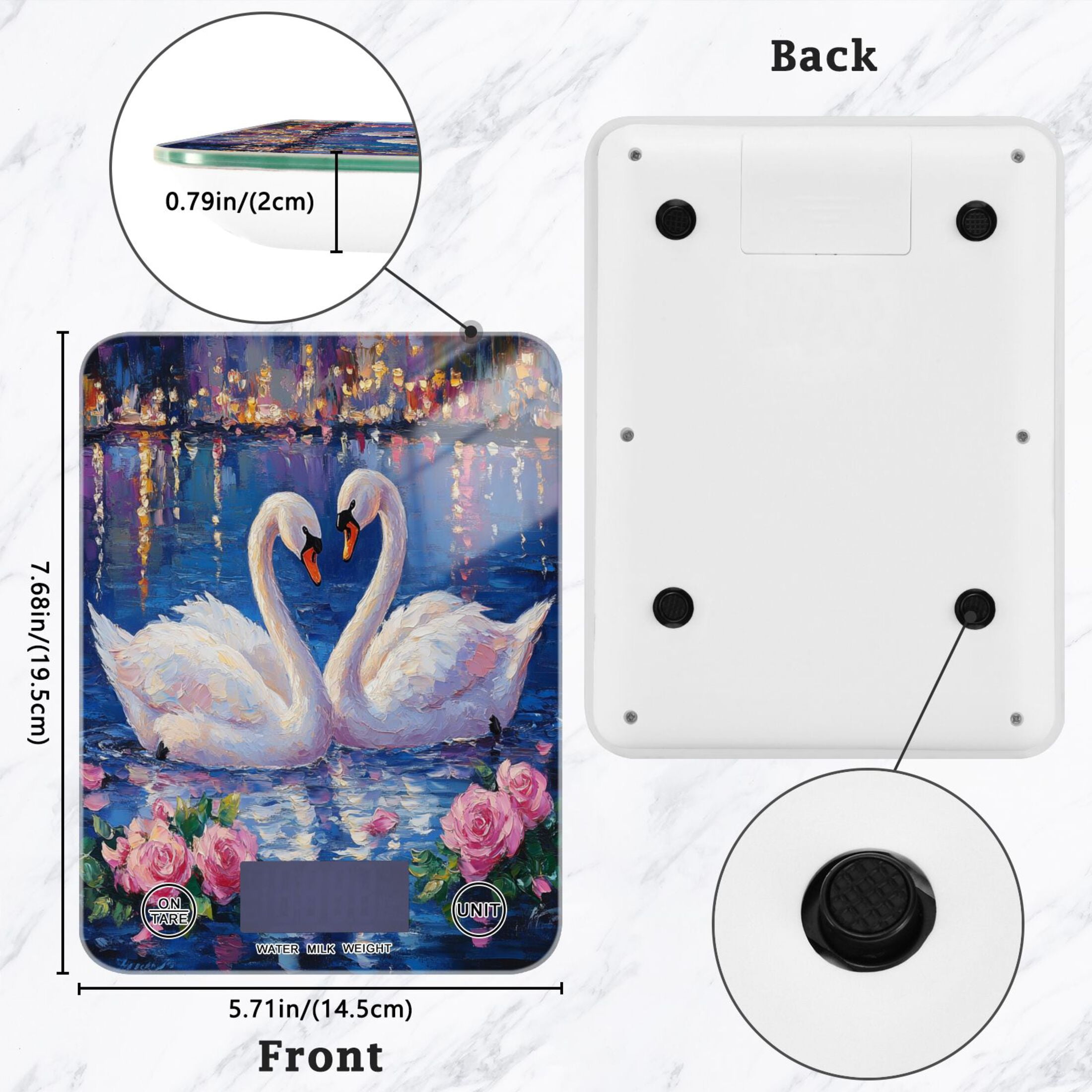 BZSMCE Digital Food Scale Kitchen Scales Creatively Eternals Love's ...