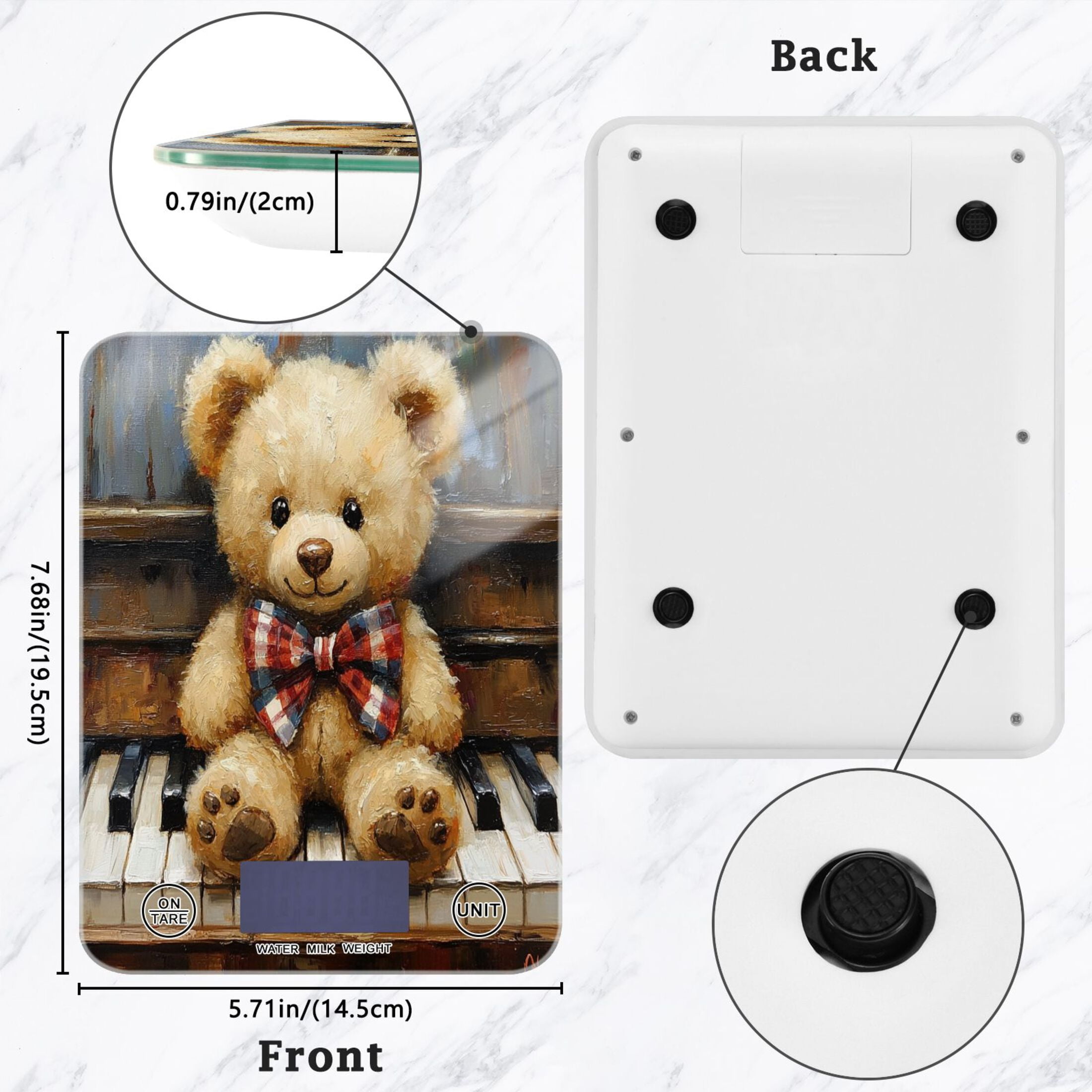 BZSMCE Digital Food Scale Kitchen Scales Creatively Melodic Cuddles ...