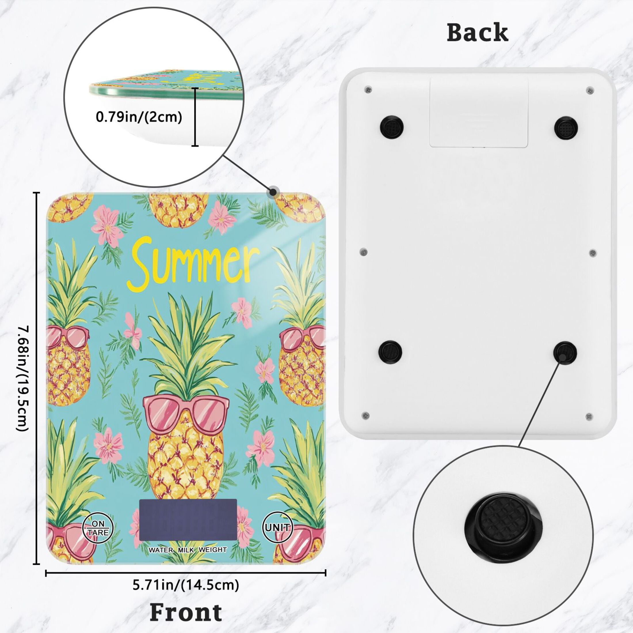 BZSMCE Digital Food Scale Kitchen Scales Creatively Pineapple Party ...