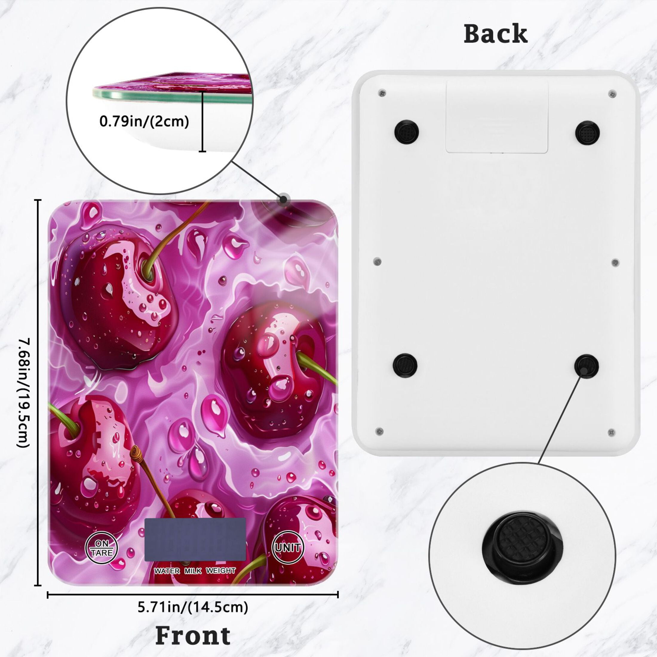 BZSMCE Digital Food Scale Kitchen Scales Creatively Refreshing Cherry ...