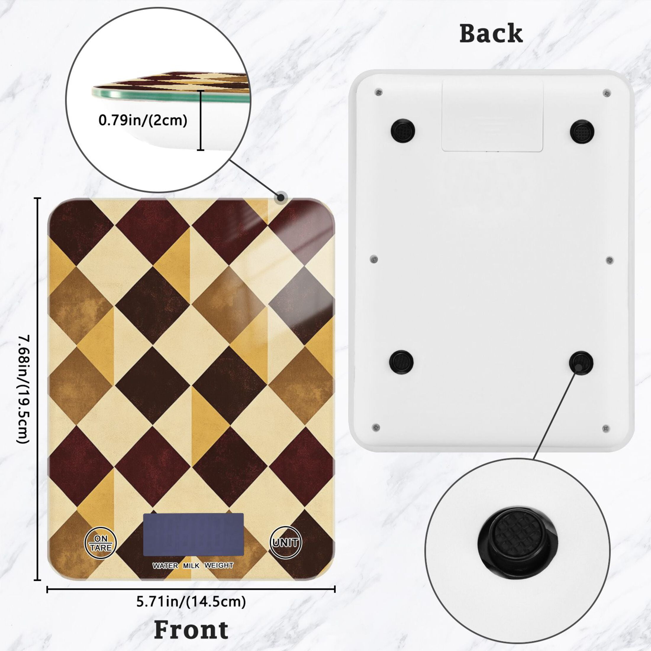 BZSMCE Digital Food Scale Kitchen Scales Creatively Rustic Harmony ...