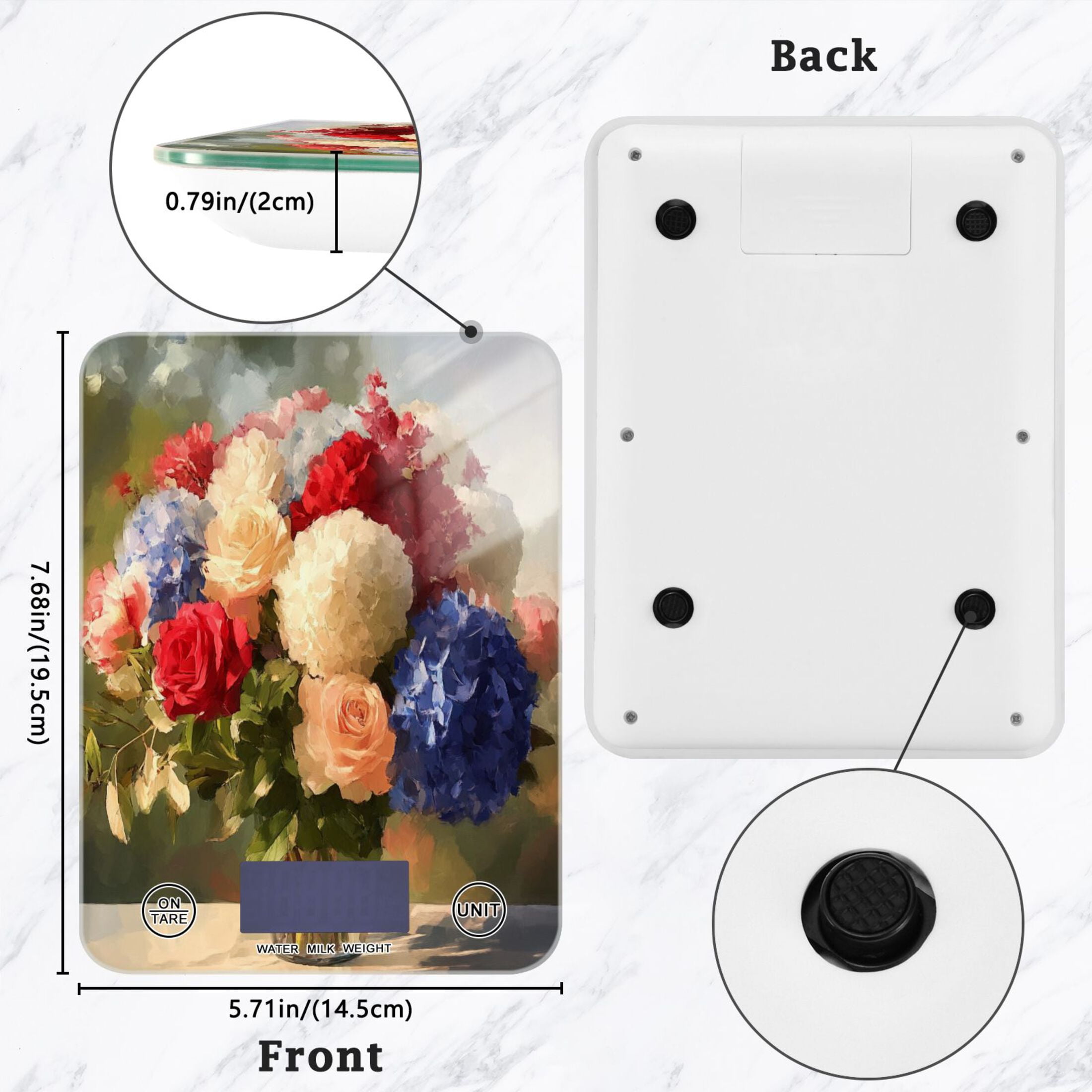 BZSMCE Digital Food Scale Kitchen Scales Creatively Vibrant Celebration ...