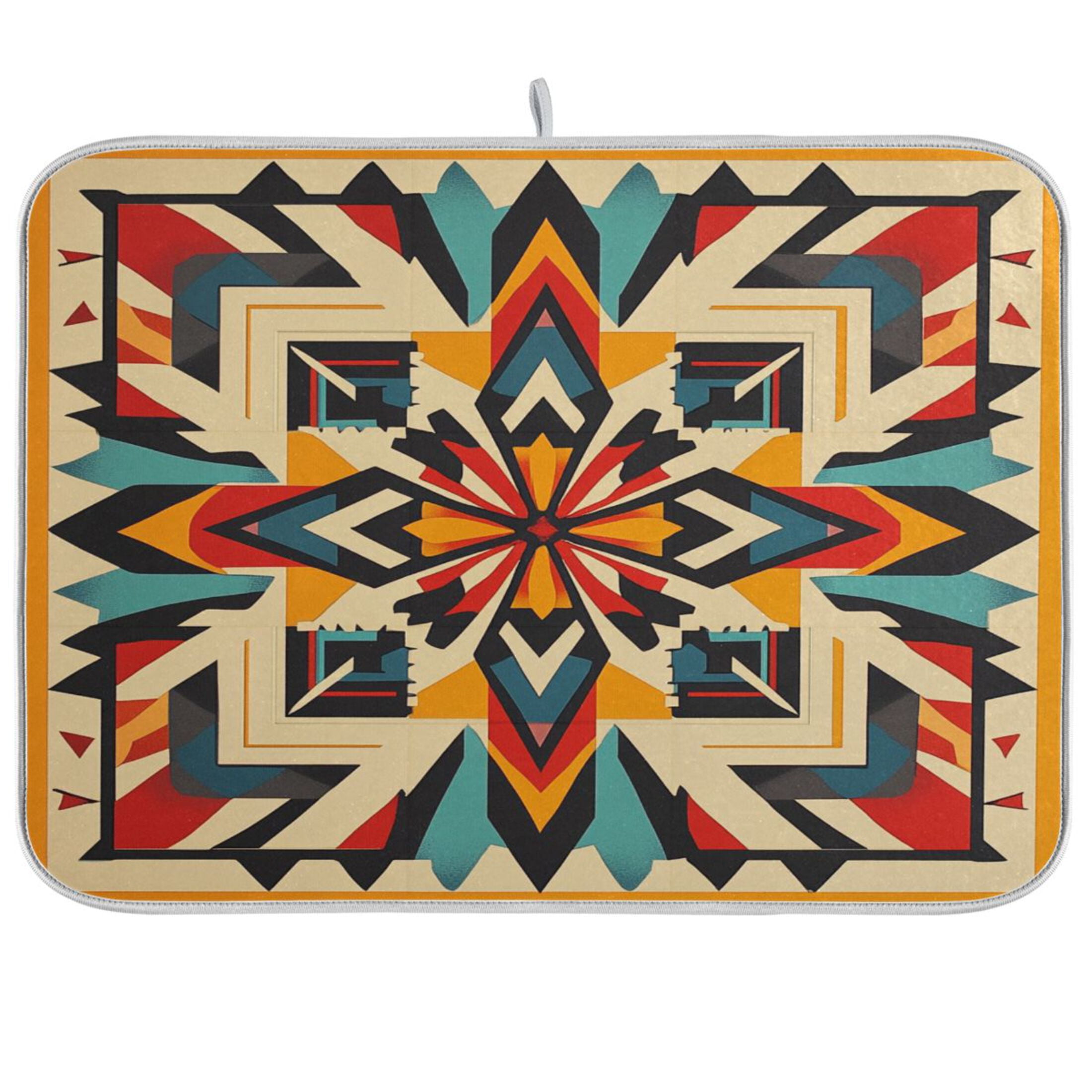 BZSMCE Dish Drying Mat Colorfull Texture Pattern Design Drying Mats ...