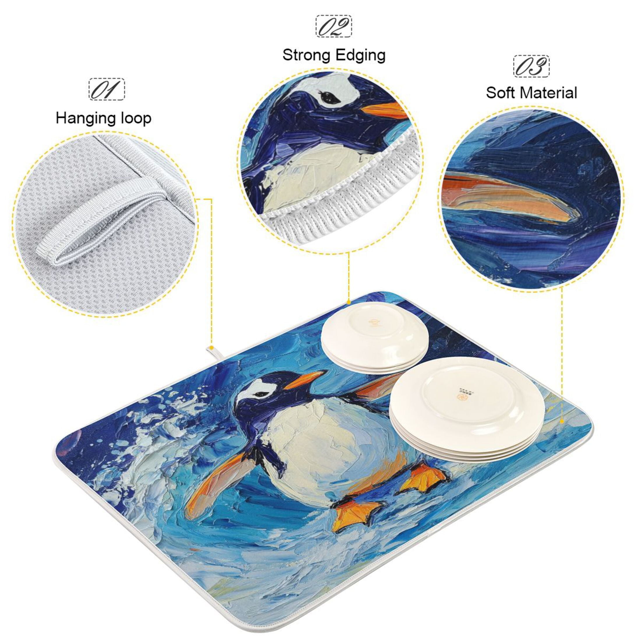 BZSMCE Dish Drying Mat Oceanic Explorer Pattern Design Drying Mats - Walmart.com