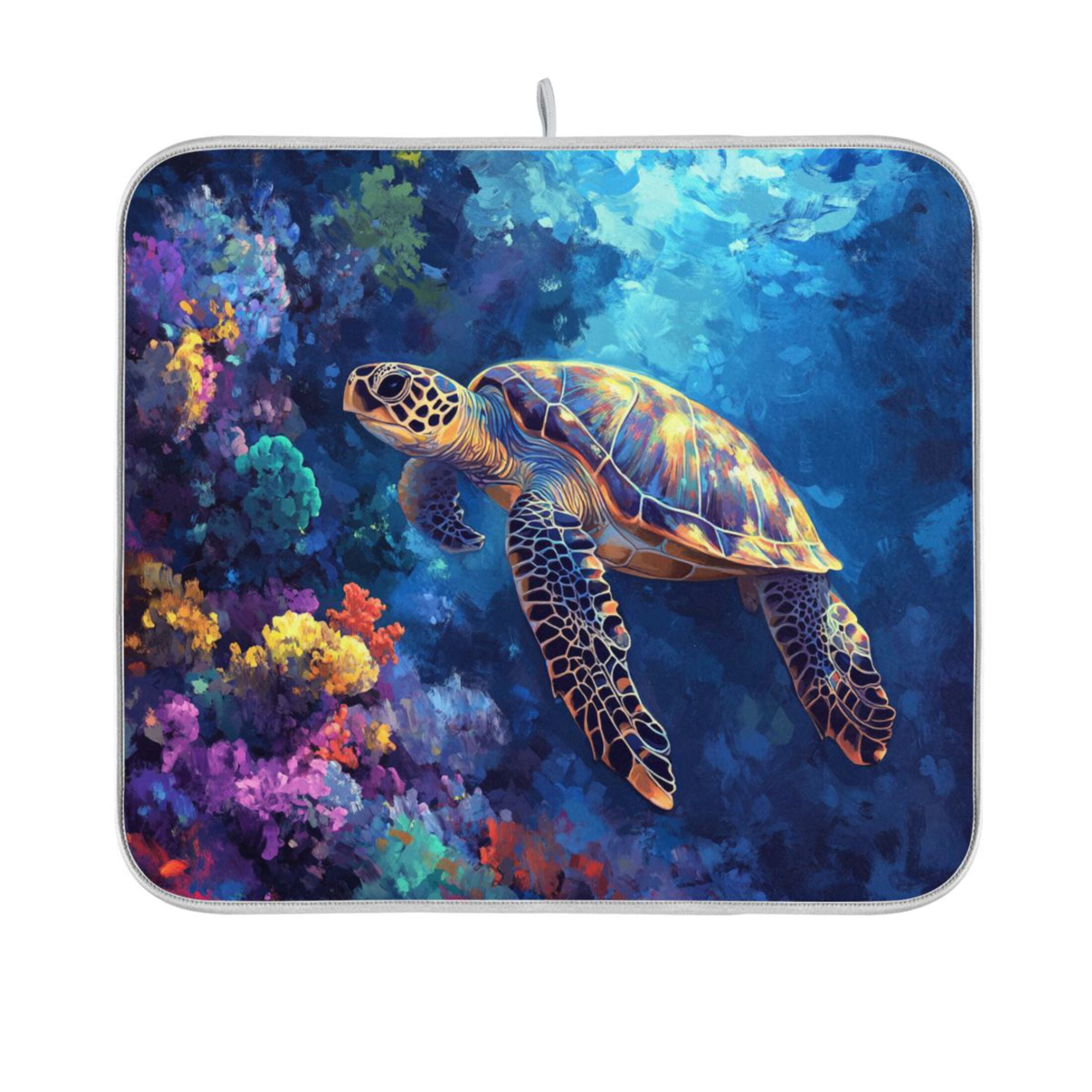 BZSMCE Dish Drying Mat The Turtles Plainting Design Drying Mats - Walmart.com