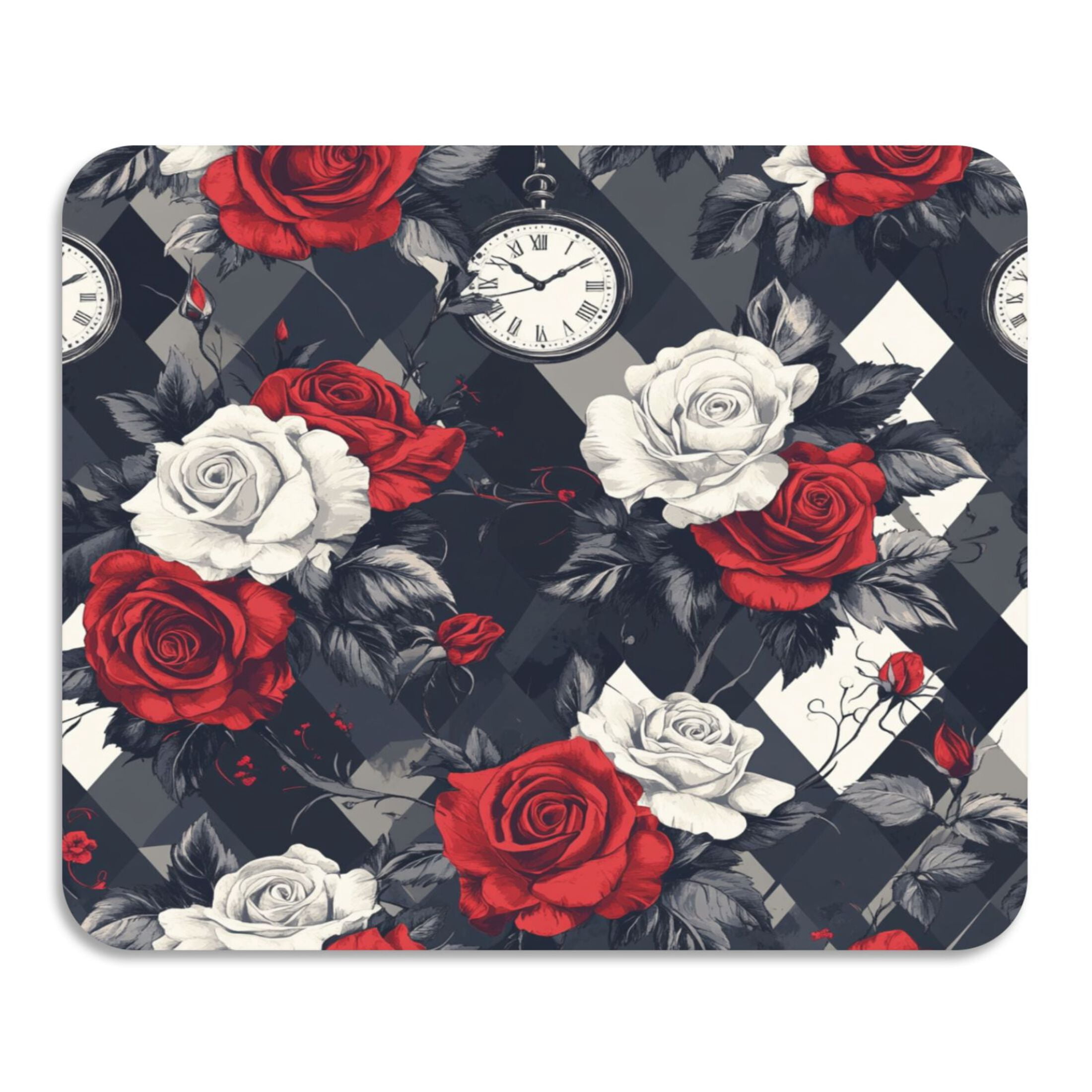 BZSMCE Dish Drying Mats Diatom Classic Rose & Time Creativity Pattern ...