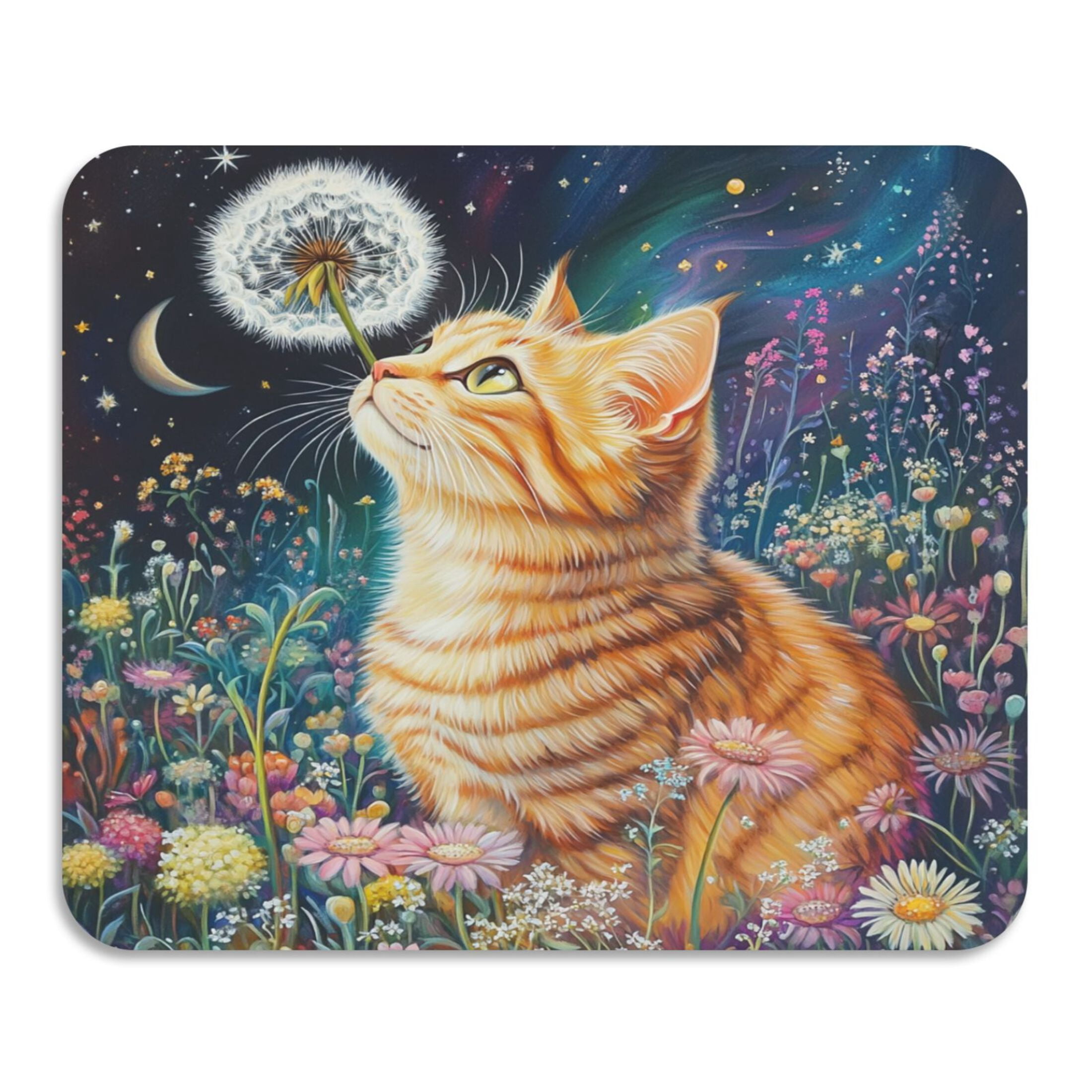 BZSMCE Dish Drying Mats Diatom Cosmic Cat Creativity Pattern Mud Drain ...