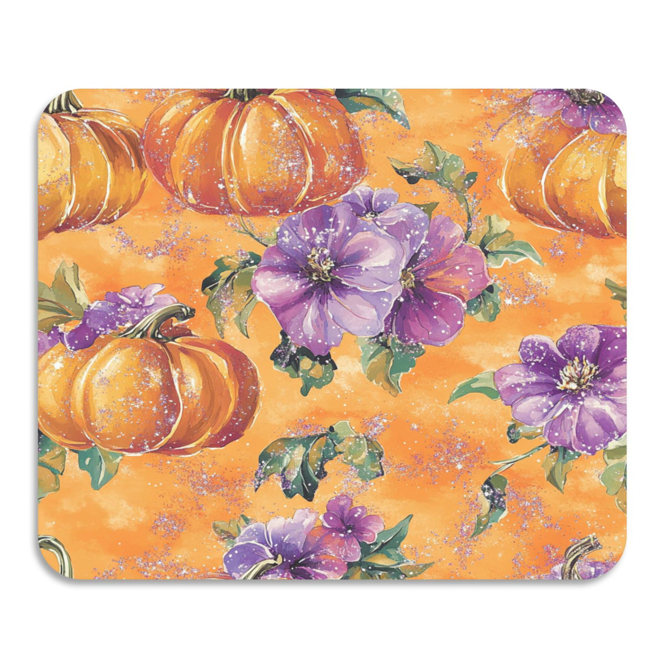 BZSMCE Dish Drying Mats Diatom Festive Orange and Purple Blossoms ...