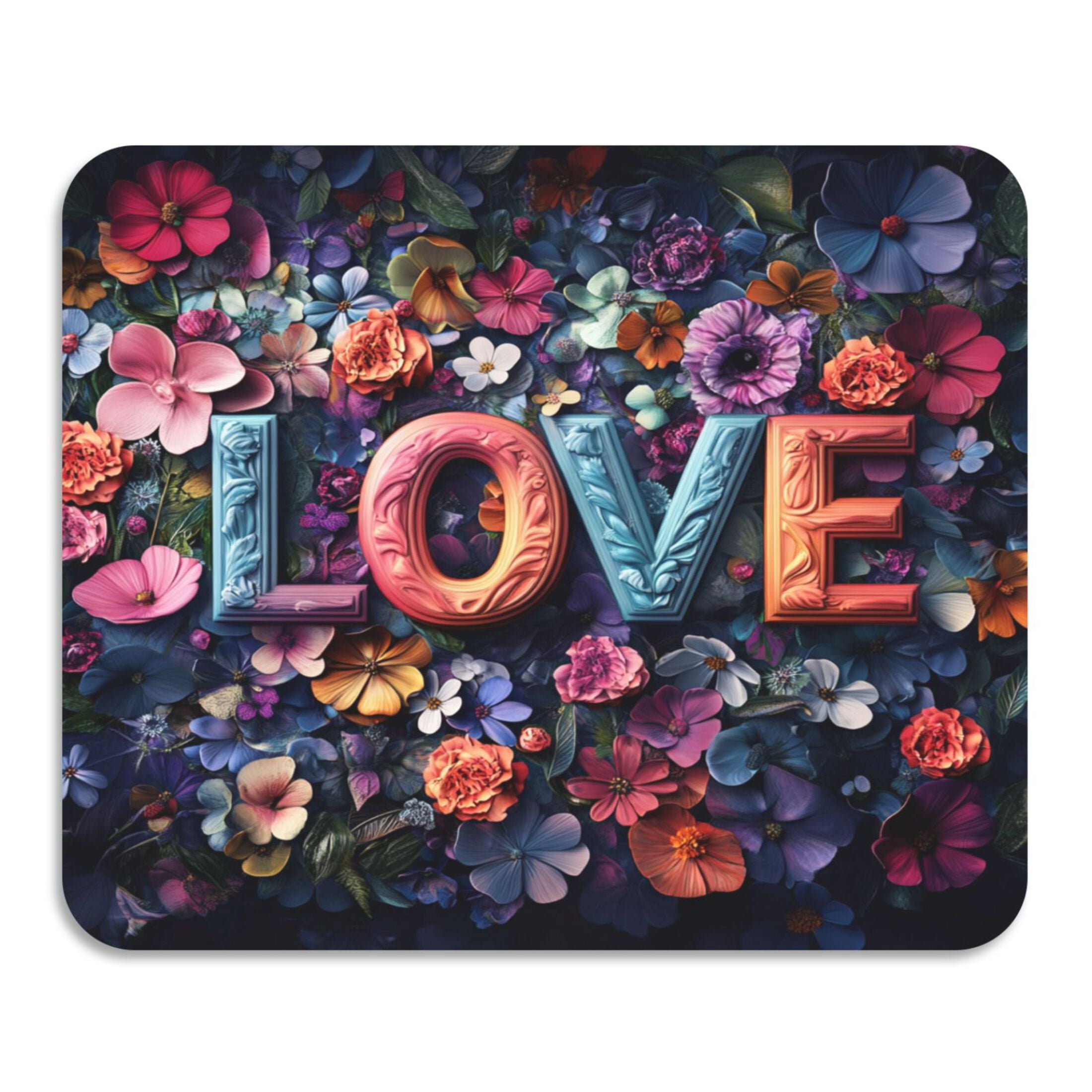 BZSMCE Dish Drying Mats Diatom Floral Love Mosaic Creativity Pattern ...