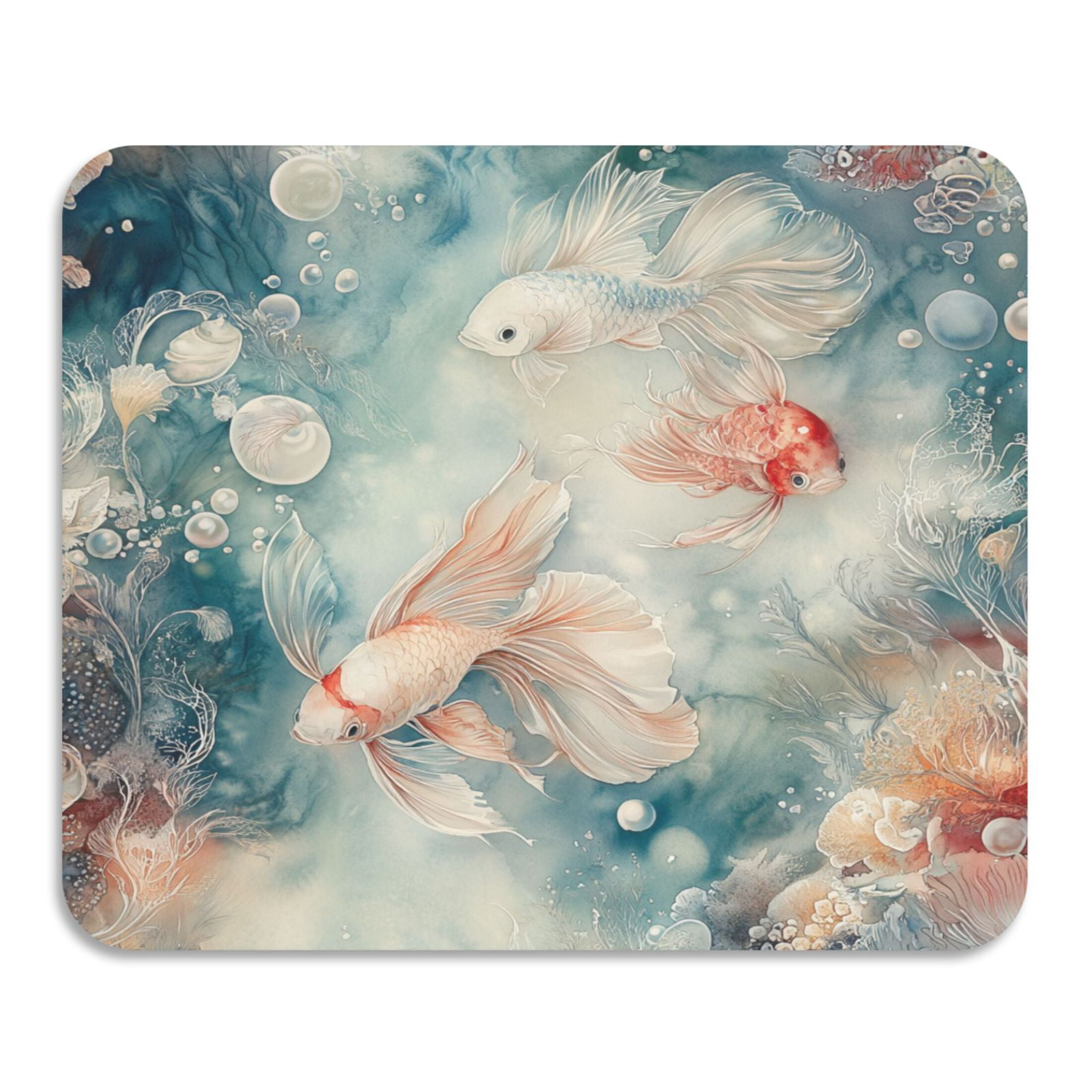 BZSMCE Dish Drying Mats Diatom Goldfish in Motion Creativity Pattern ...