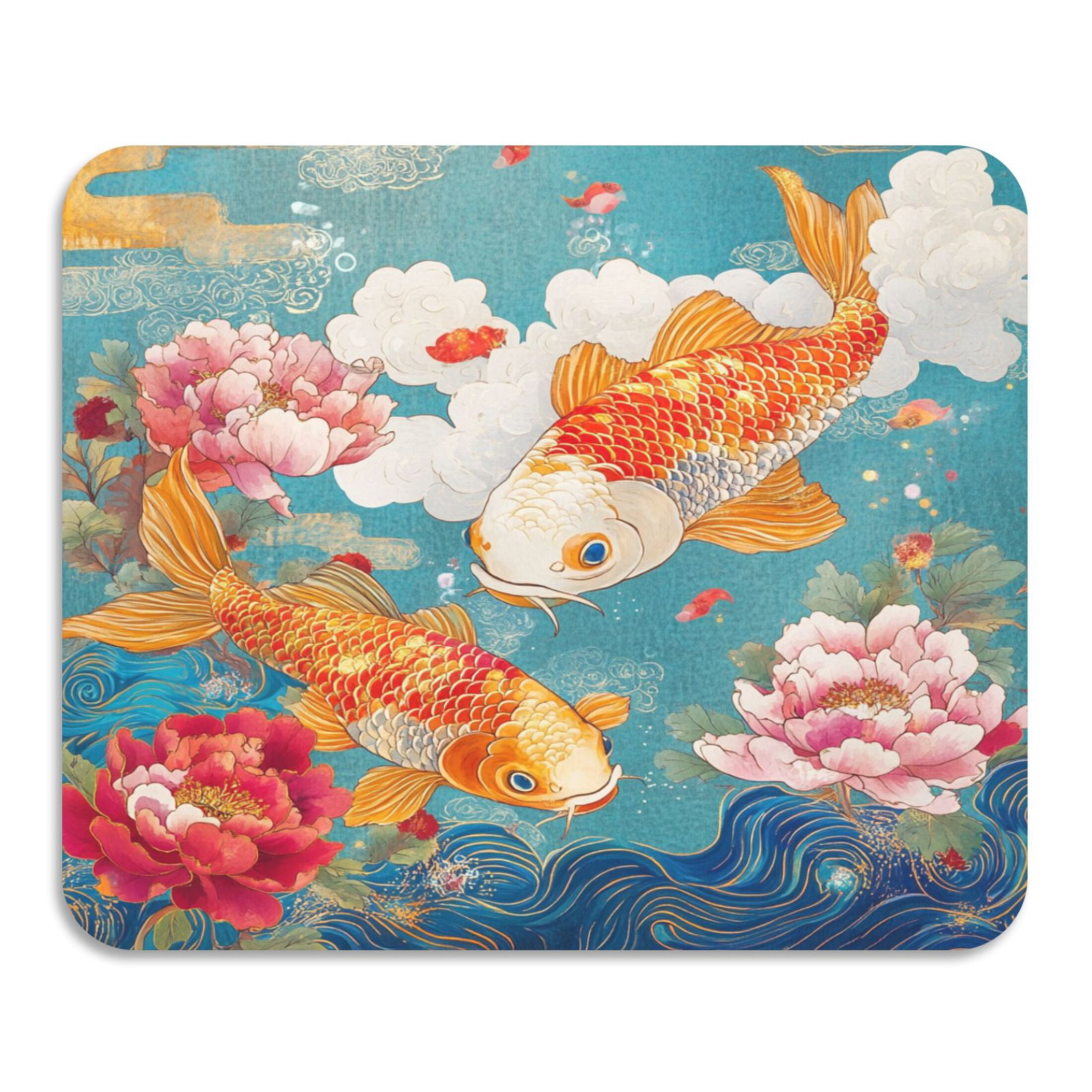 BZSMCE Dish Drying Mats Diatom Koi Dance Creativity Pattern Mud Drain ...