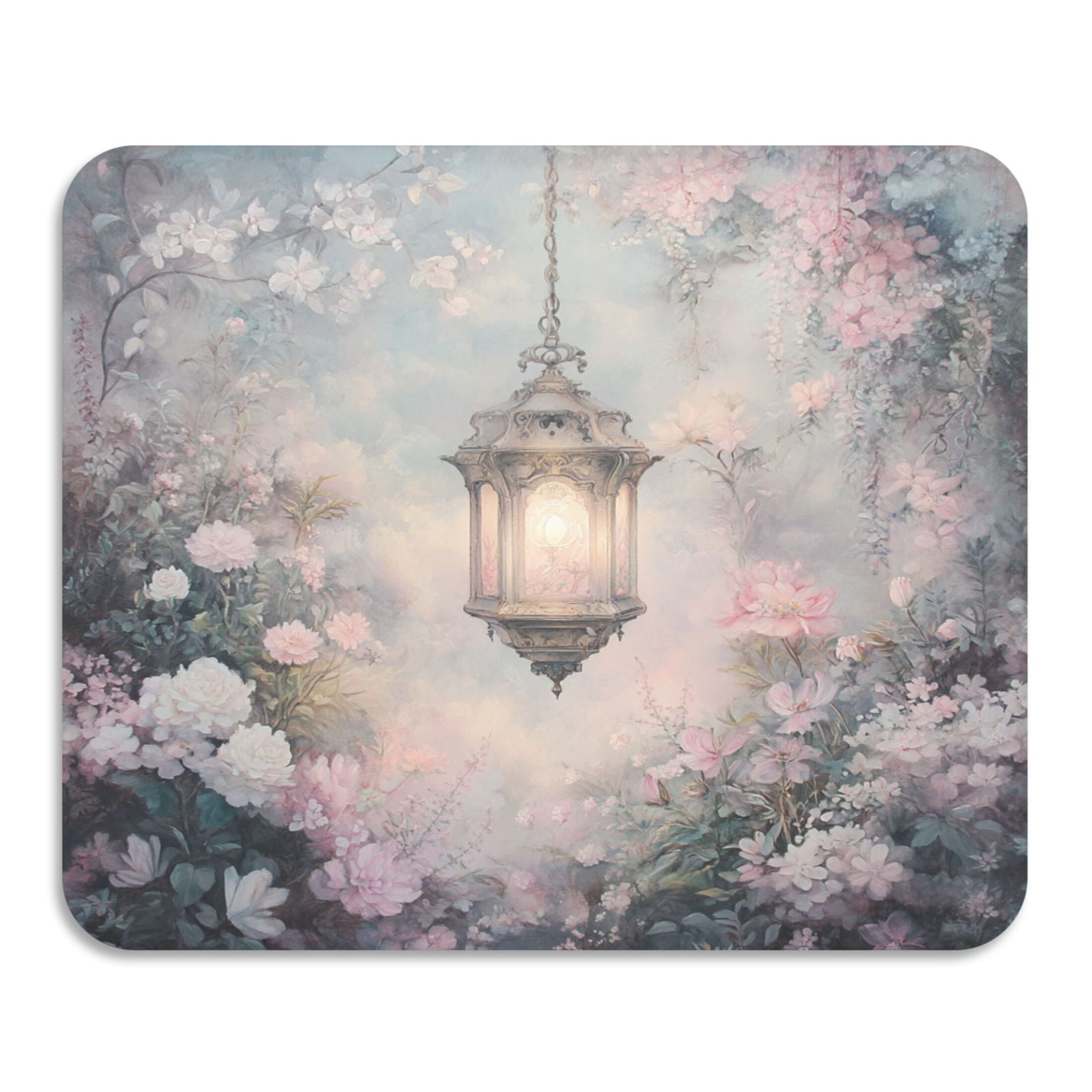 BZSMCE Dish Drying Mats Diatom Lantern in Floral Garden Creativity ...