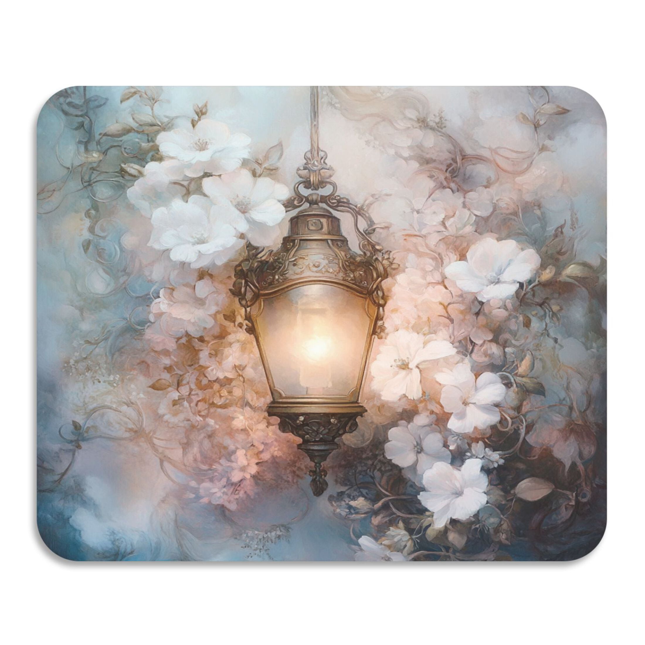 BZSMCE Dish Drying Mats Diatom Lantern with Flowers Creativity Pattern ...