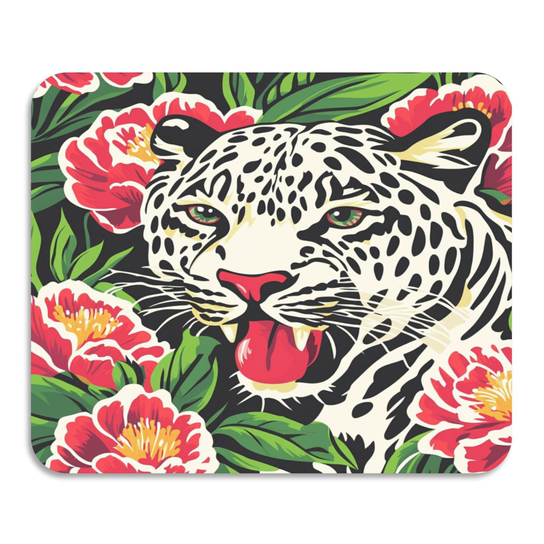 BZSMCE Dish Drying Mats Diatom Leopard Among Blooms Creativity Pattern ...