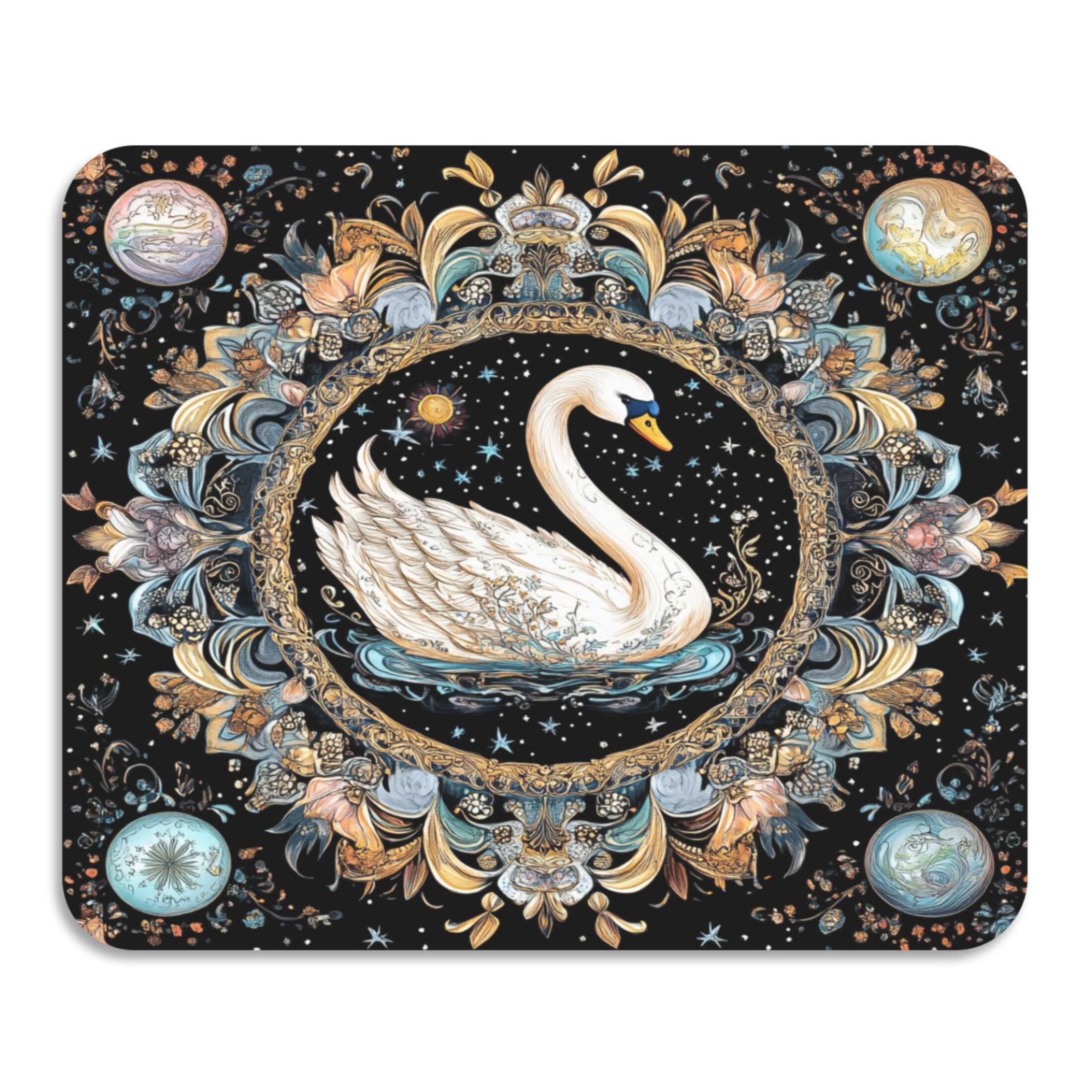 BZSMCE Dish Drying Mats Diatom Mystic Swan in A Floral Universe ...